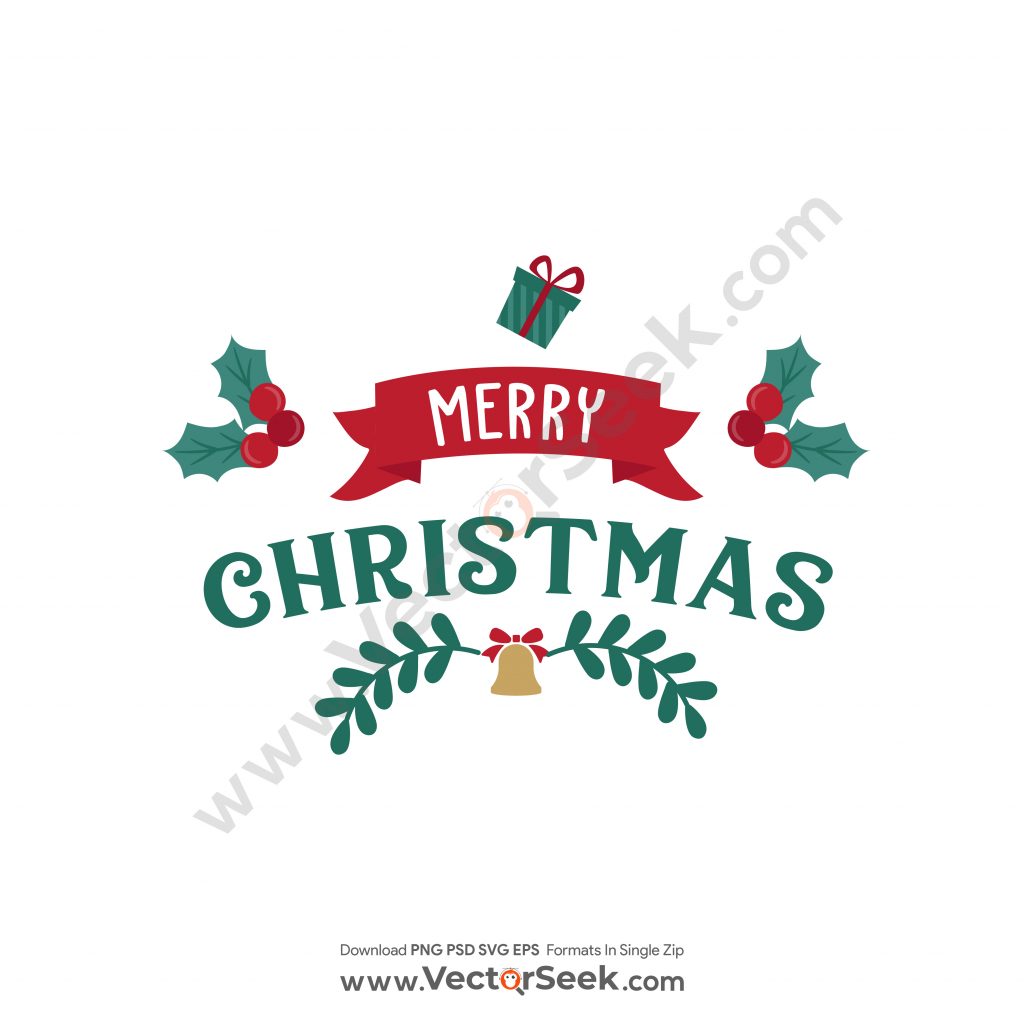 Merry Christmas Logo Vector 8 - (.Ai .PNG .SVG .EPS Free Download)