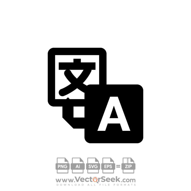 Black Google Translate Icon Vector - (.Ai .PNG .SVG .EPS Free Download)