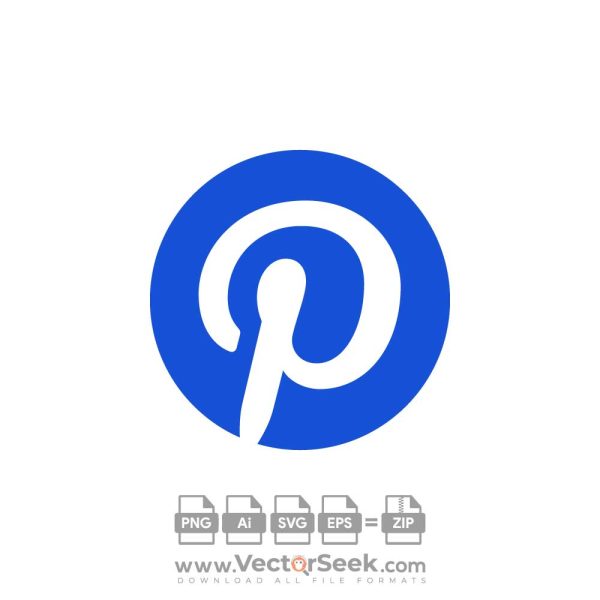 Blue Pinterest Icon Vector - (.Ai .PNG .SVG .EPS Free Download)