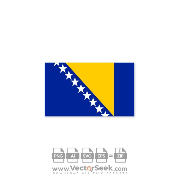 Bosnia and Herzegovina Flag Vector - (.Ai .PNG .SVG .EPS Free Download)