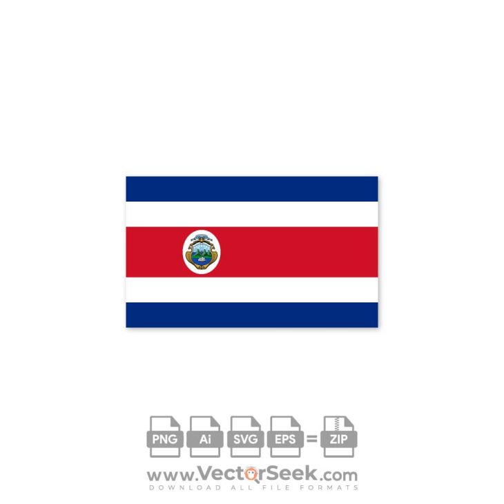Costa Rica Flag Vector - (.Ai .PNG .SVG .EPS Free Download)