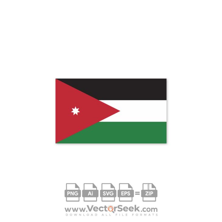 Jordan Flag Vector - (.Ai .PNG .SVG .EPS Free Download)