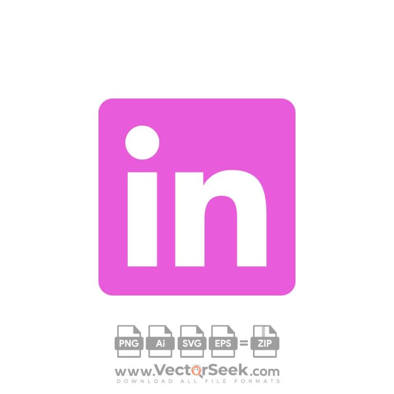 Pink Linkedin Icon Vector - (.Ai .PNG .SVG .EPS Free Download)