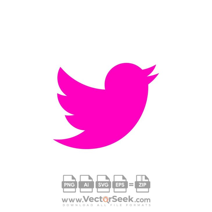 Pink Twitter Icon Vector - (.Ai .PNG .SVG .EPS Free Download)