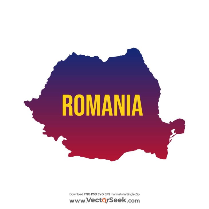 Romania Map Vector - (.Ai .PNG .SVG .EPS Free Download)