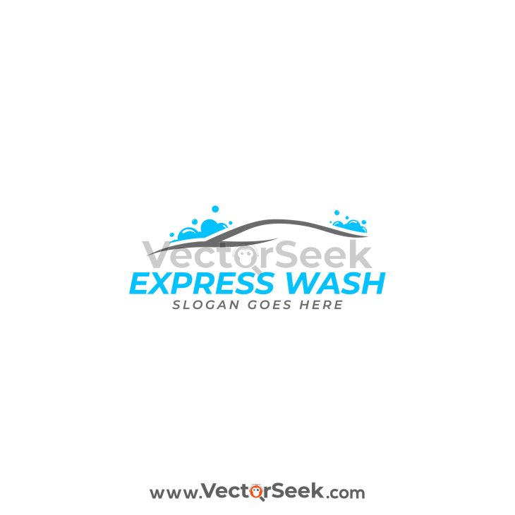 Express Wash Logo Template - (.Ai .PNG .SVG .EPS Free Download)