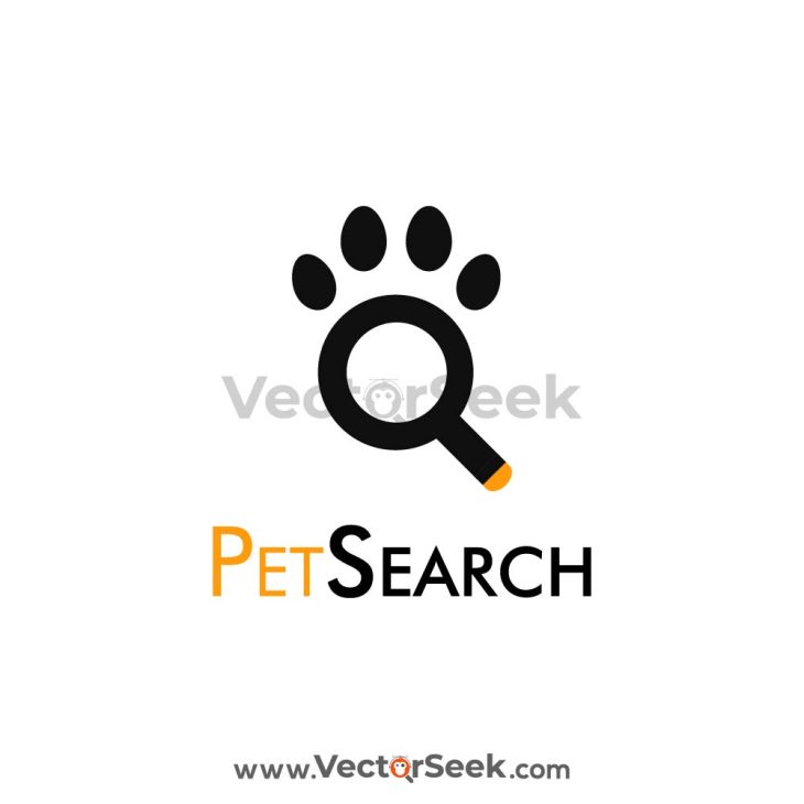 Pet Search Logo Template - (.Ai .PNG .SVG .EPS Free Download)