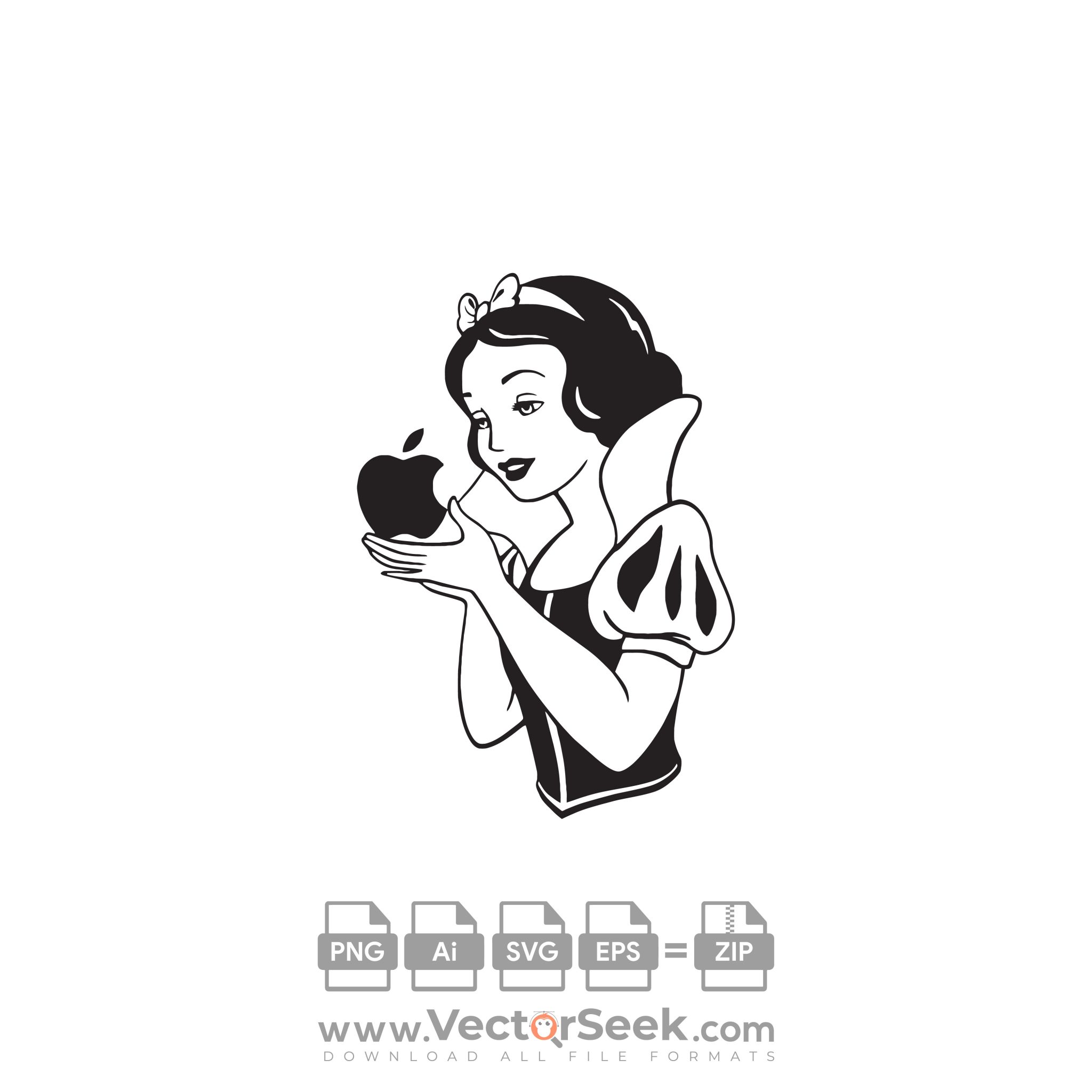 Apple and Snow White Logo Vector - (.Ai .PNG .SVG .EPS Free Download)