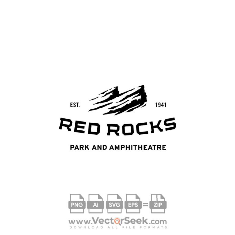 Red Rocks Logo Vector in Black - (.Ai .PNG .SVG .EPS Free Download)