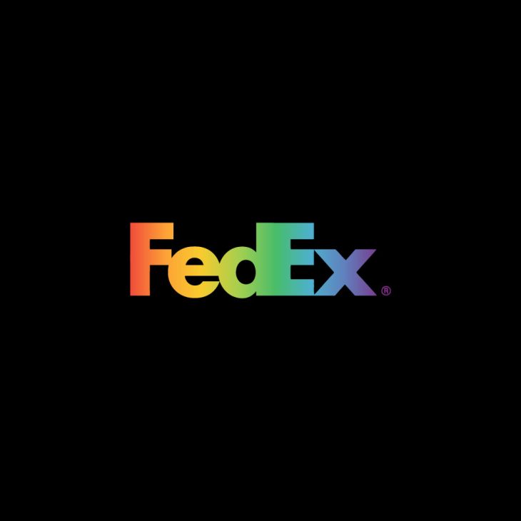 FedEx Pride Logo Rainbow Colors - (.Ai .PNG .SVG .EPS Free Download)