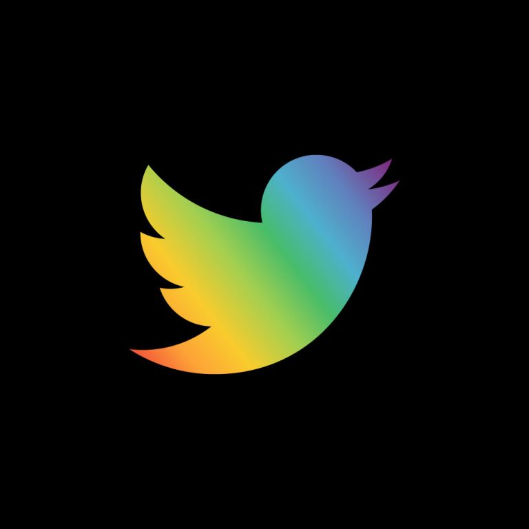 Twitter Pride Logo Rainbow Colors - (.Ai .PNG .SVG .EPS Free Download)