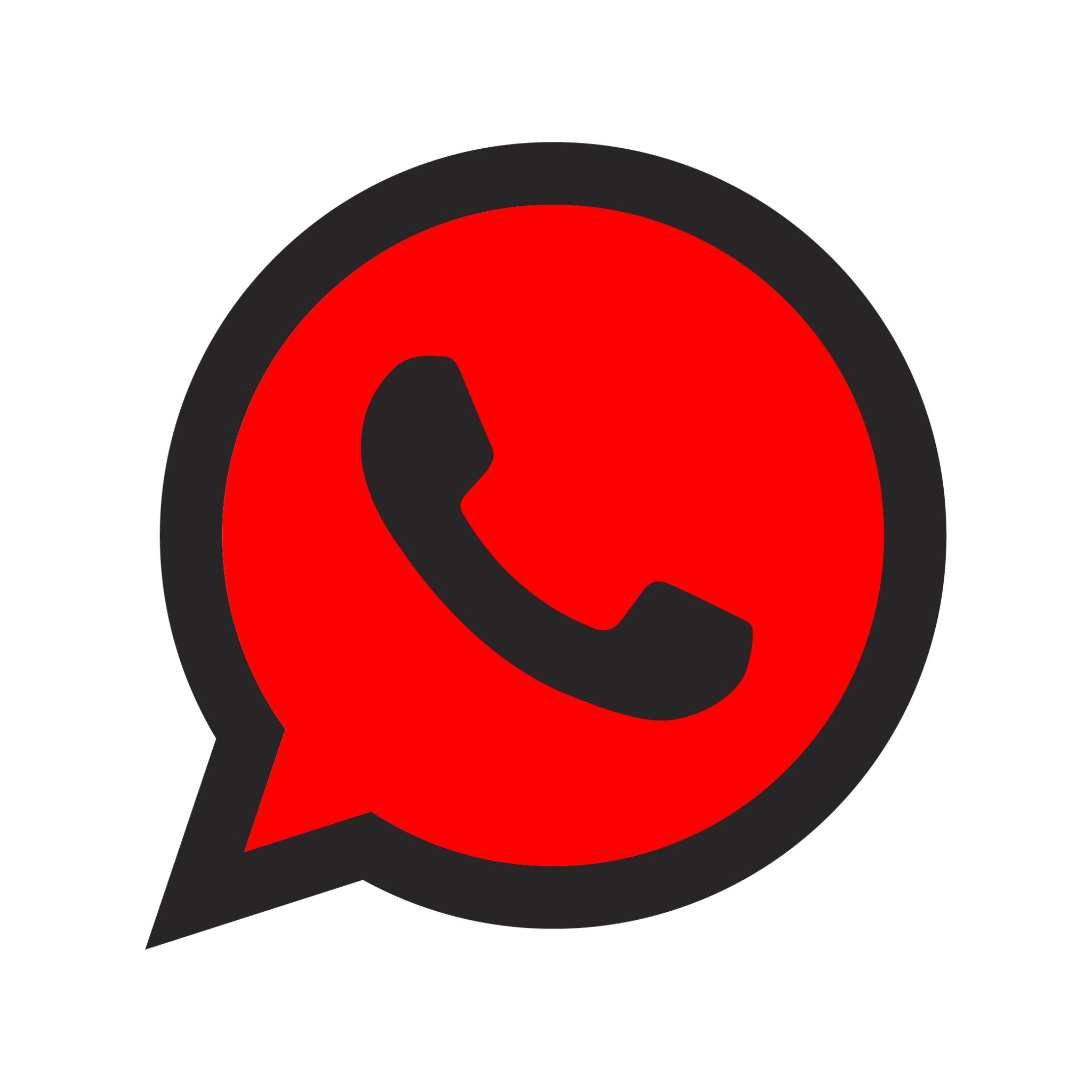 WhatsApp Red and Black Logo Vector - (.Ai .PNG .SVG .EPS Free Download)