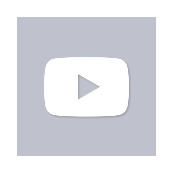 YouTube Aesthetic Icon Grey Vector - (.Ai .PNG .SVG .EPS Free Download)
