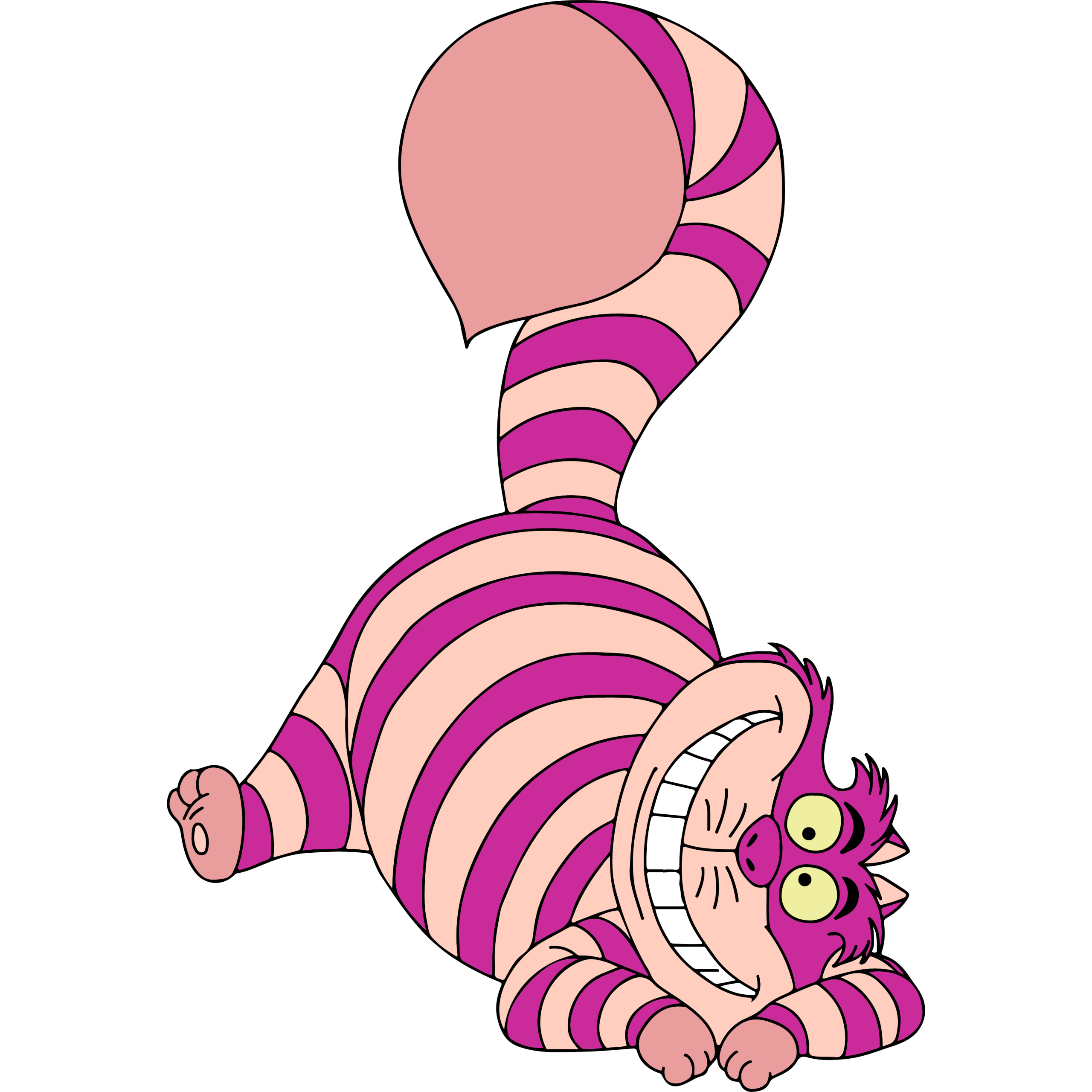 Alice in Wonderland Cheshire Cat Smiling 14 Logo PNG, SVG, AI Vector ...