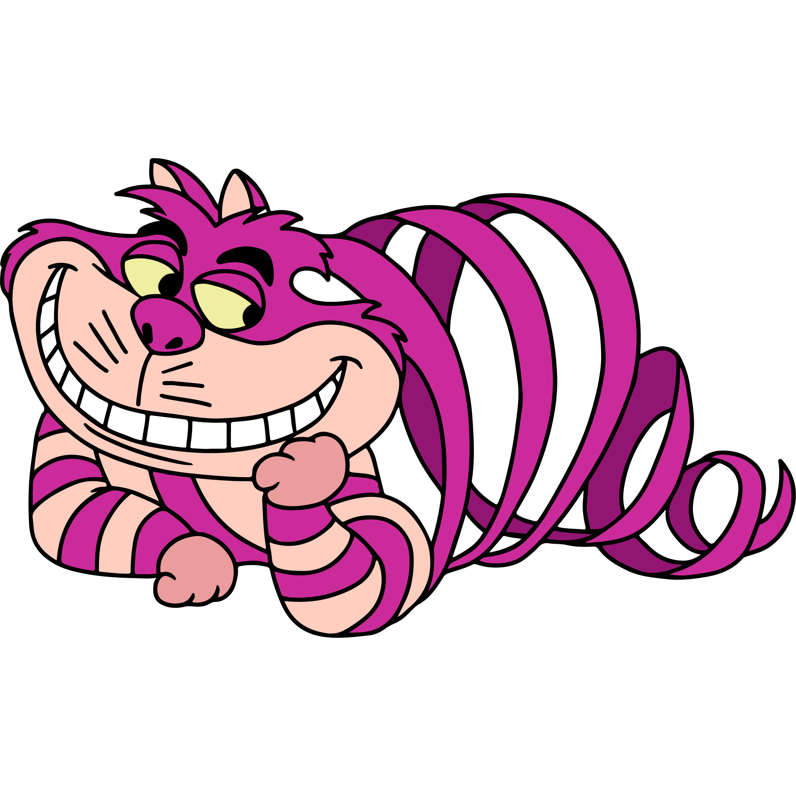 Alice in Wonderland Cheshire Cat Smiling 11 Logo PNG, SVG, AI Vector ...