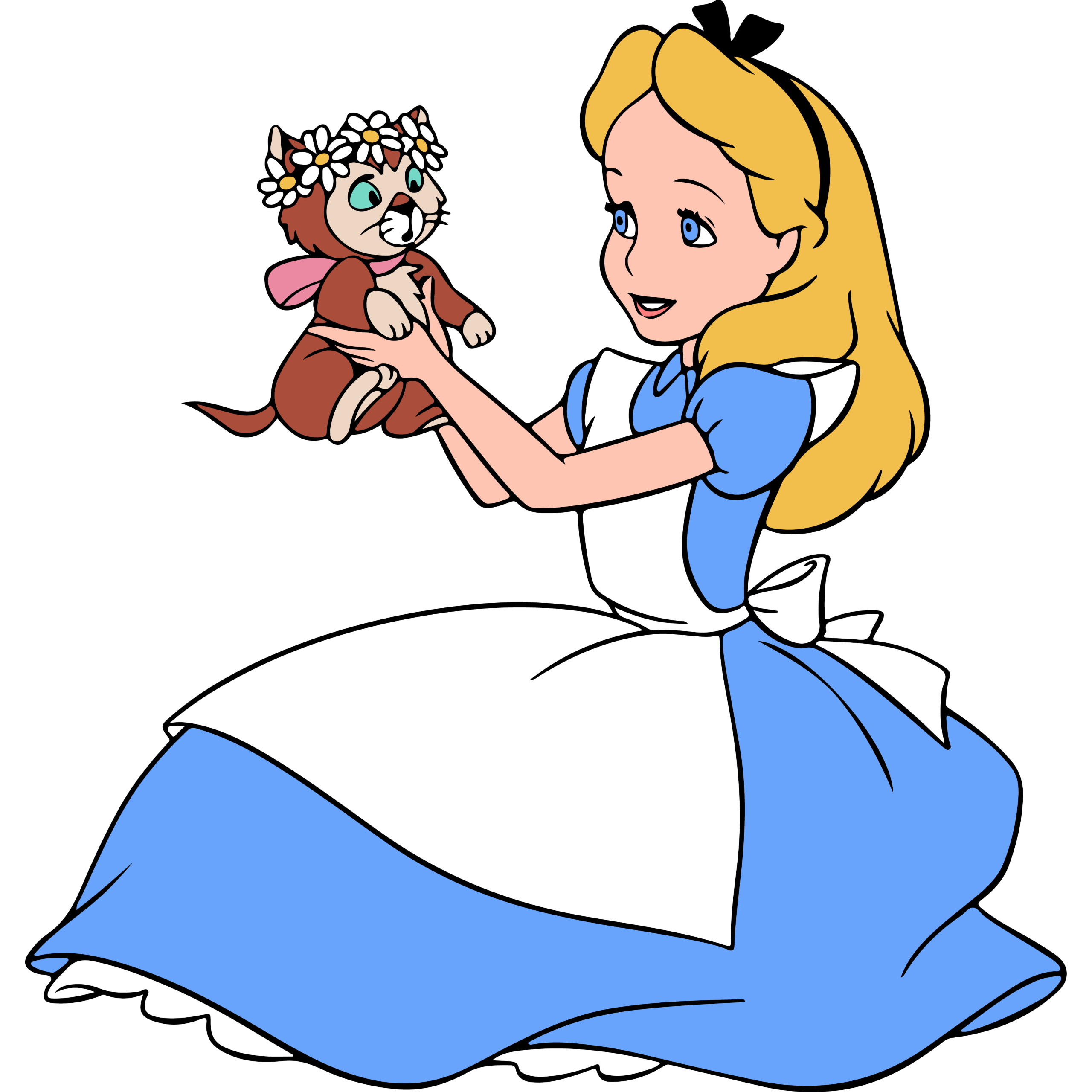 Alice In Wonderland Alice Cute Cat 4 Logo PNG, SVG, AI Vector – Free ...