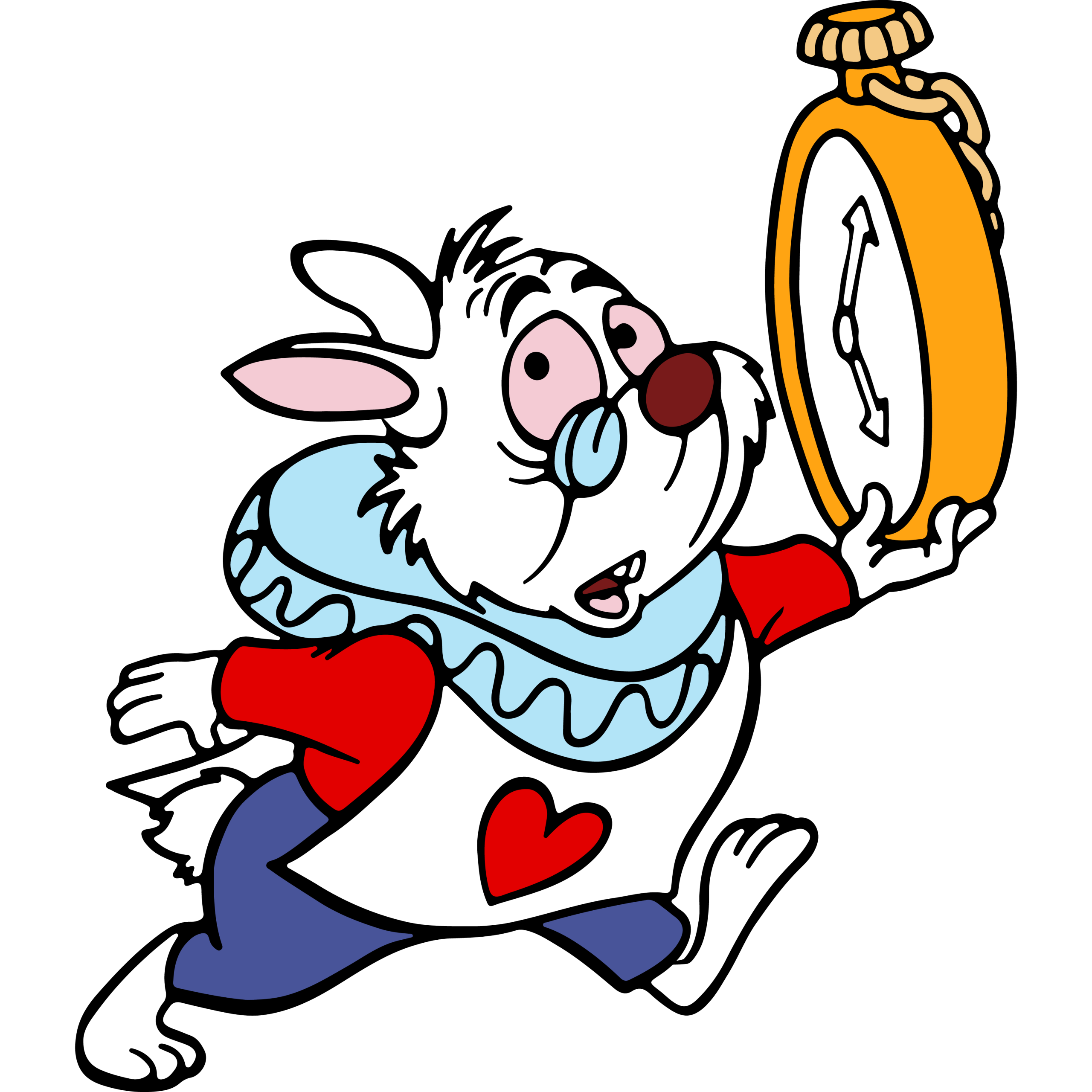 Alice in Wonderland White Rabbit Running 2 Logo PNG, SVG, AI Vector ...