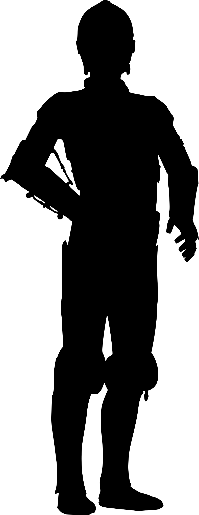 Starwars Droid C 3PO Silhouette Template Logo PNG, SVG, AI Vector ...