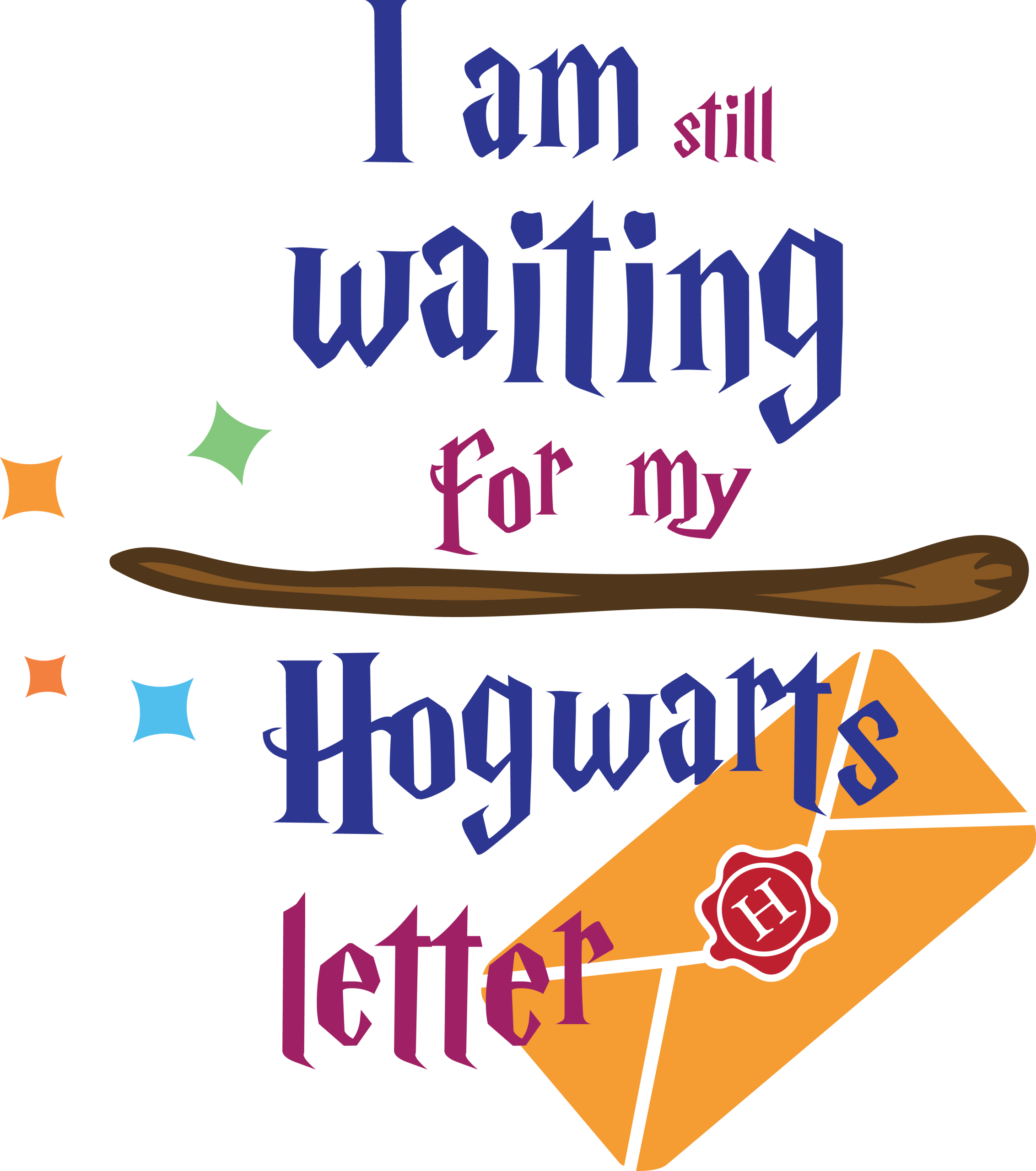 Harry Potter I am still waiting for my Hogwarts letter Template Logo ...