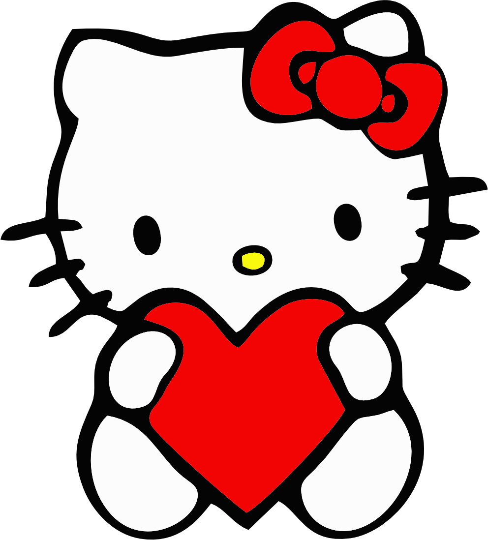 Hello Kitty Kawaii Heart Logo PNG (Transparent) SVG AI – Free Download