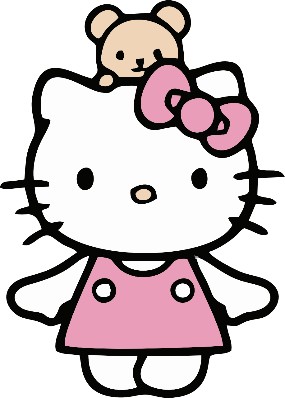 Hello Kitty with Teddy Bear Logo PNG, SVG, AI Vector – Free Download