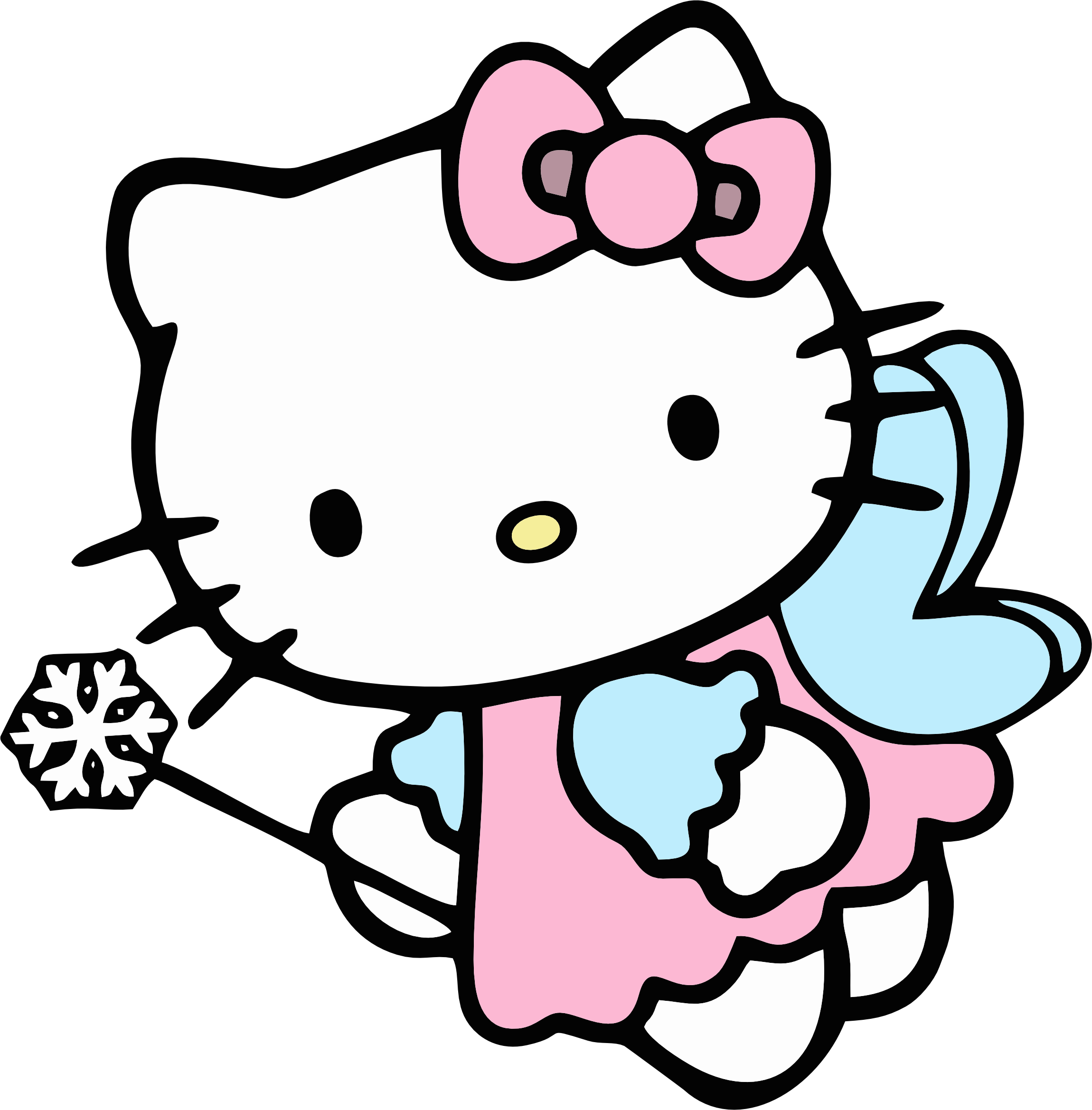 Hello kitty with fairy stick Logo PNG, SVG, AI Vector – Free Download