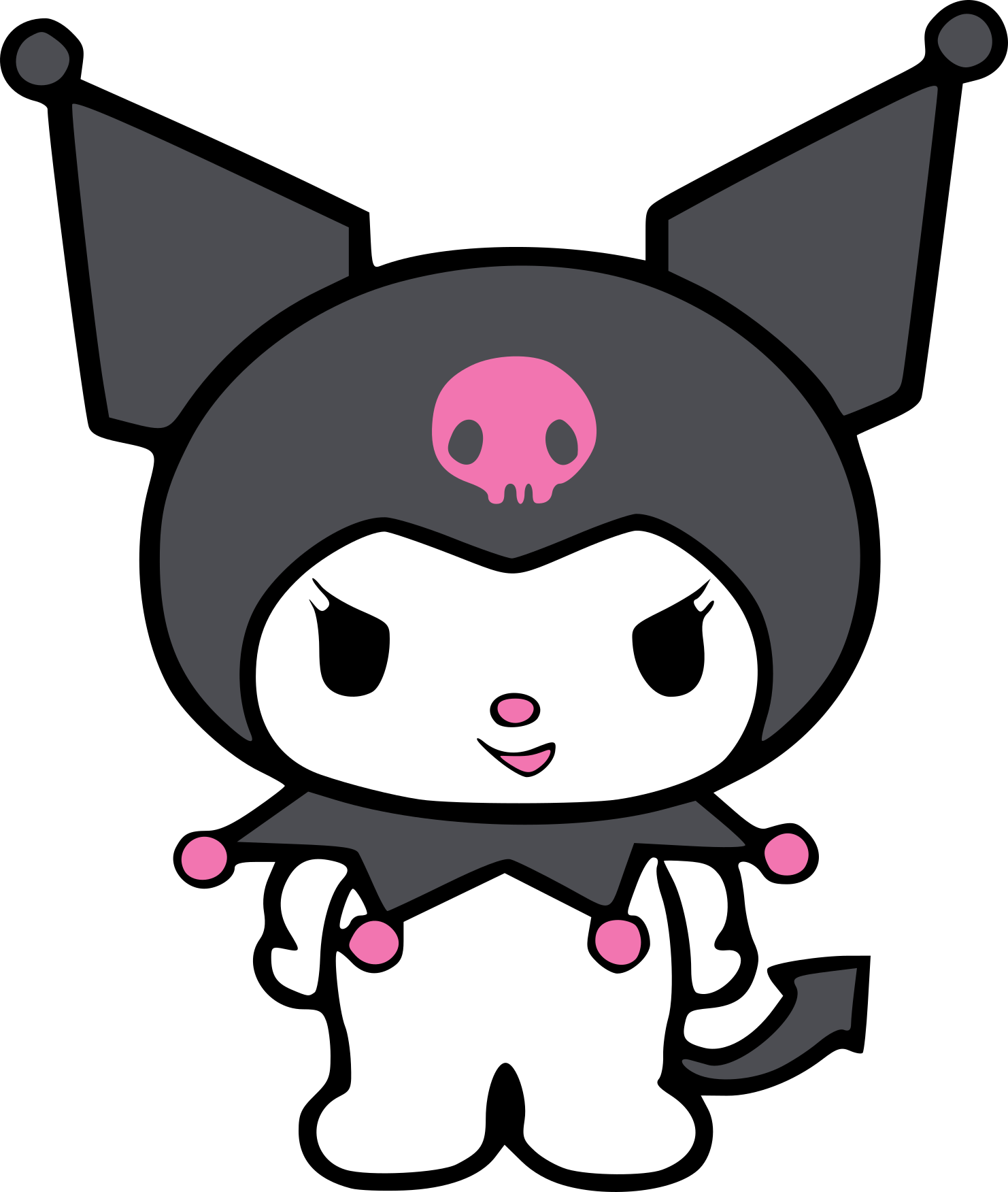 Hello Kitty Kuromi Angry Template Logo PNG, SVG, AI Vector – Free Download