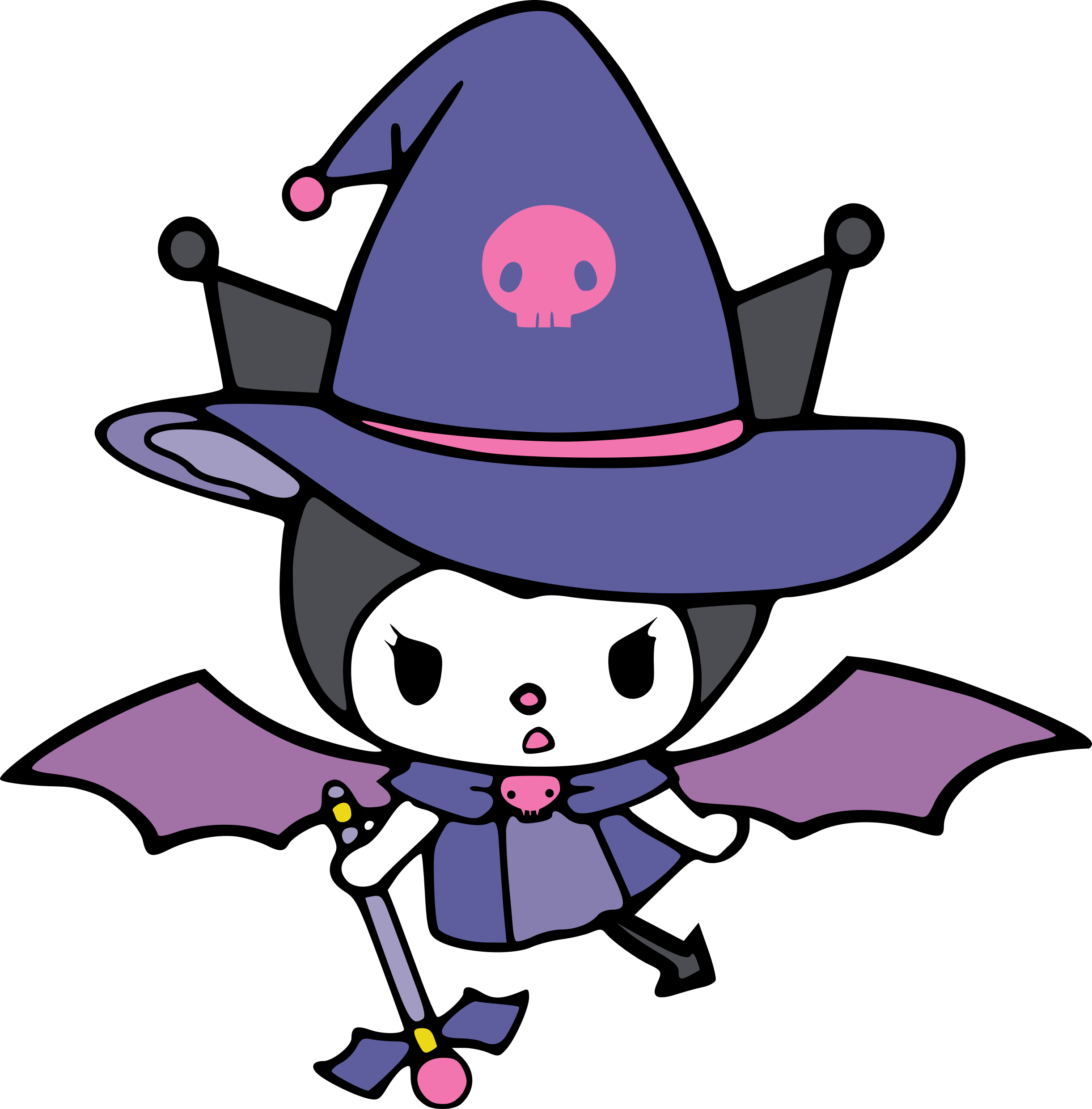 Hello Kitty Kuromi Halloween Template Logo PNG, SVG, AI Vector – Free ...