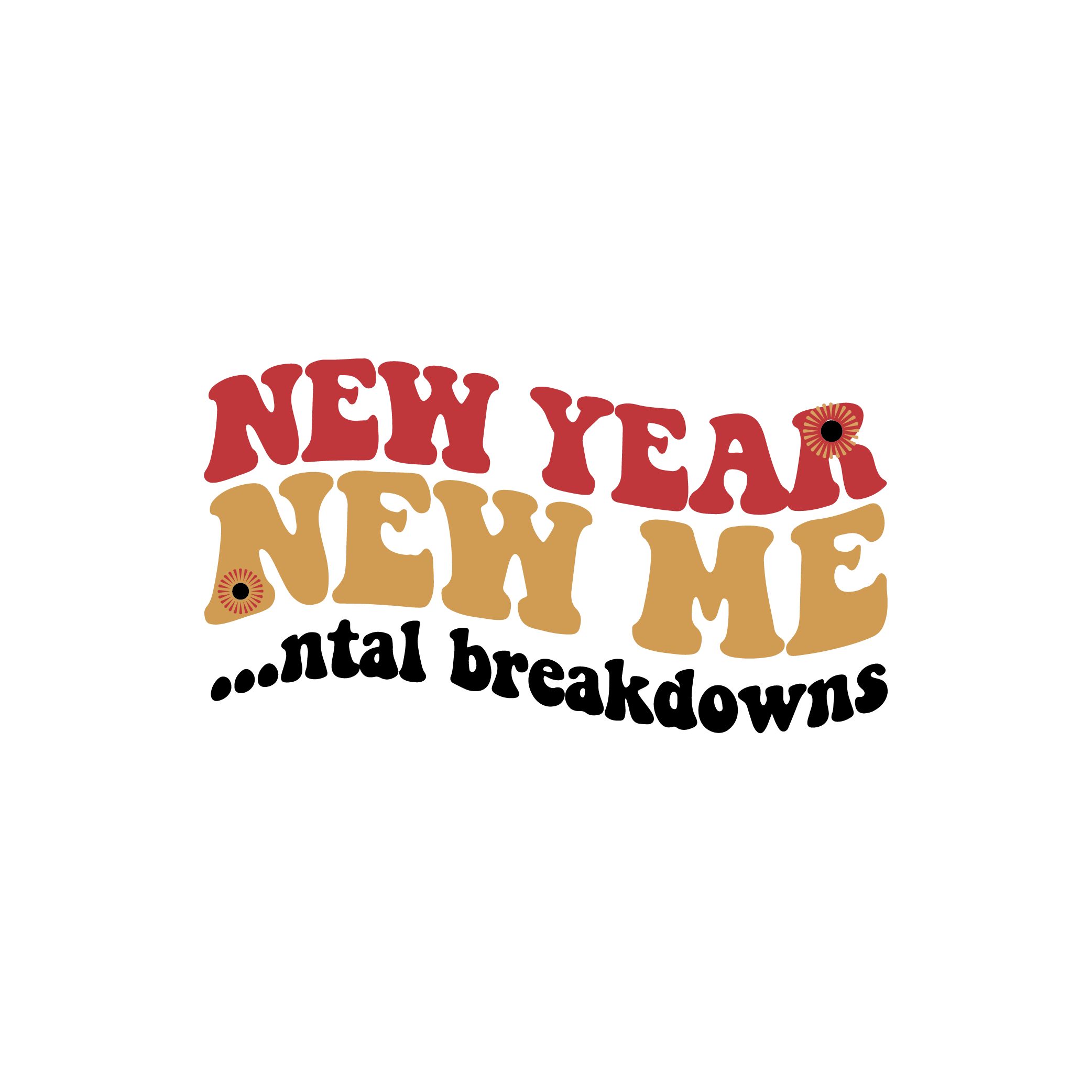New Year New Me Ntal Breakdowns Template Logo PNG, SVG, AI Vector ...