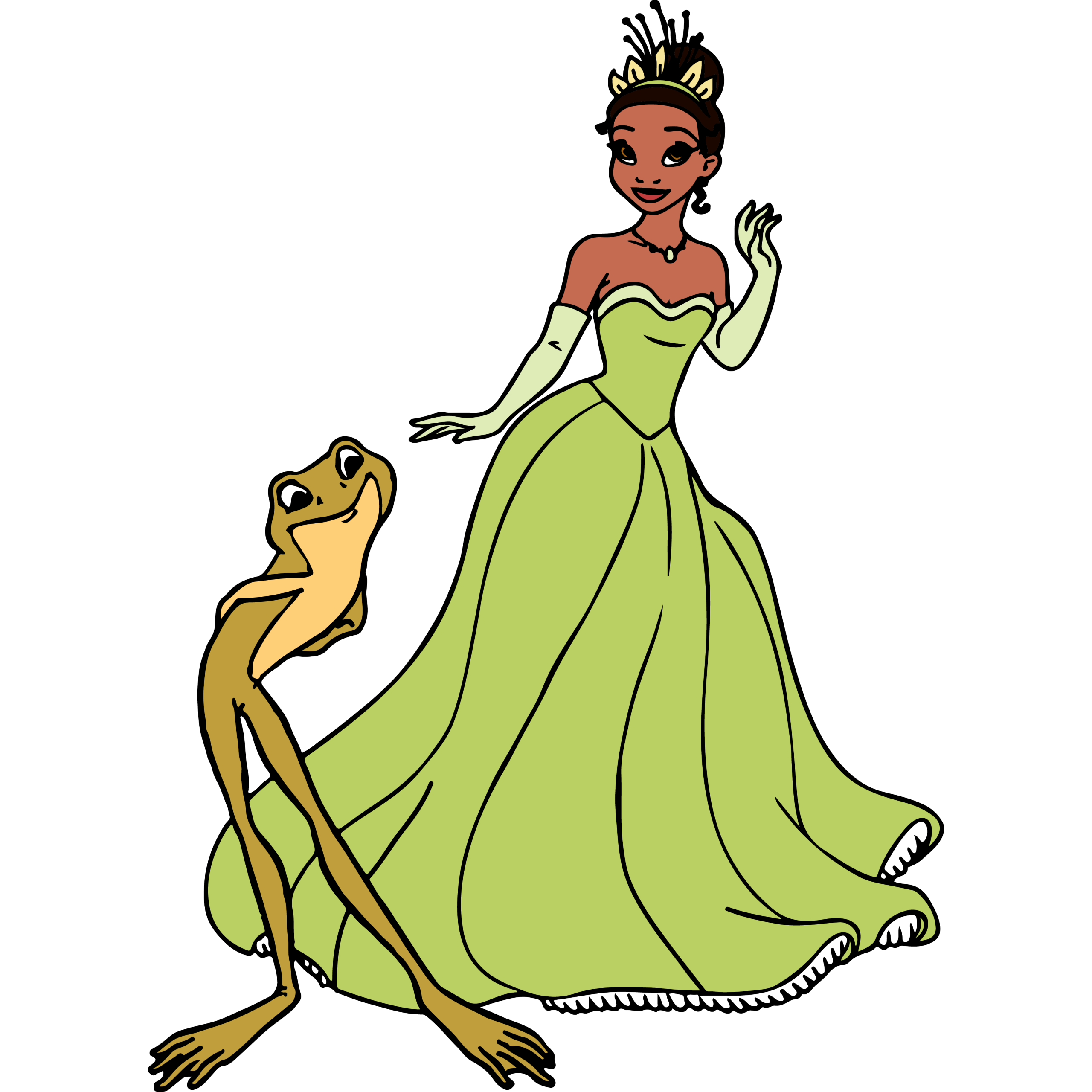 The Princess and the Frog Tiana and Frog 2 Logo PNG, SVG, AI Vector ...