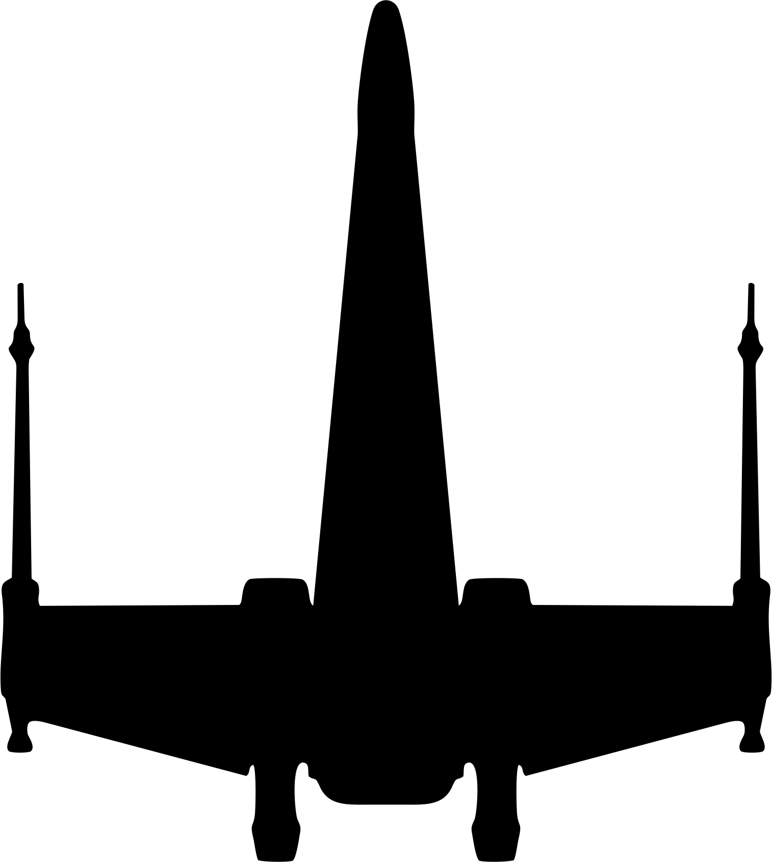 Starwars X-wing starfighter Template Logo PNG, SVG, AI Vector – Free ...