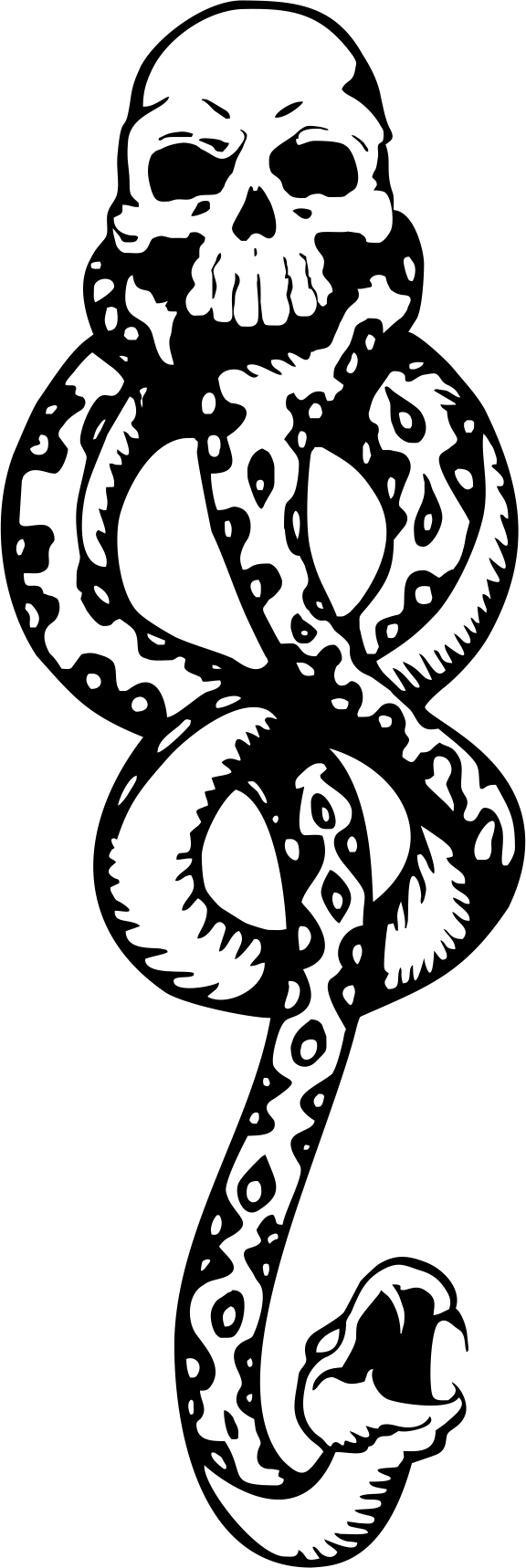 Harry Potter Snake 2 Silhouette Template Logo PNG, SVG, AI Vector ...