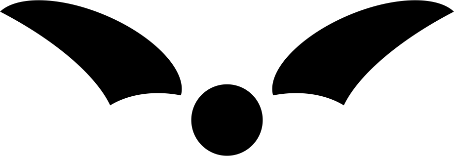 Harry Potter Snitch Wings 2 Silhouette Template Logo PNG, SVG, AI ...