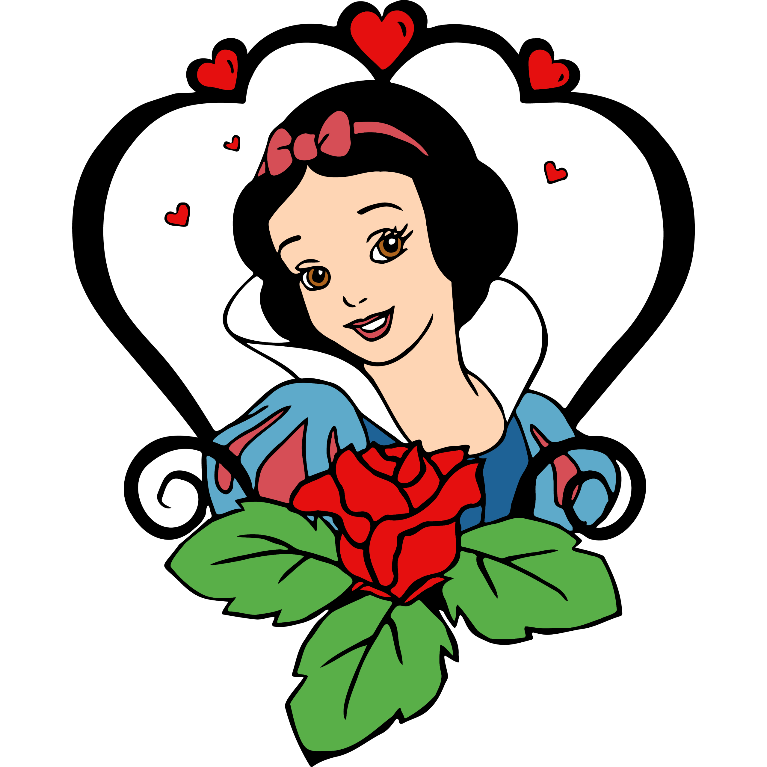Snow White With Rose Logo PNG (Transparent) SVG AI – Free Download