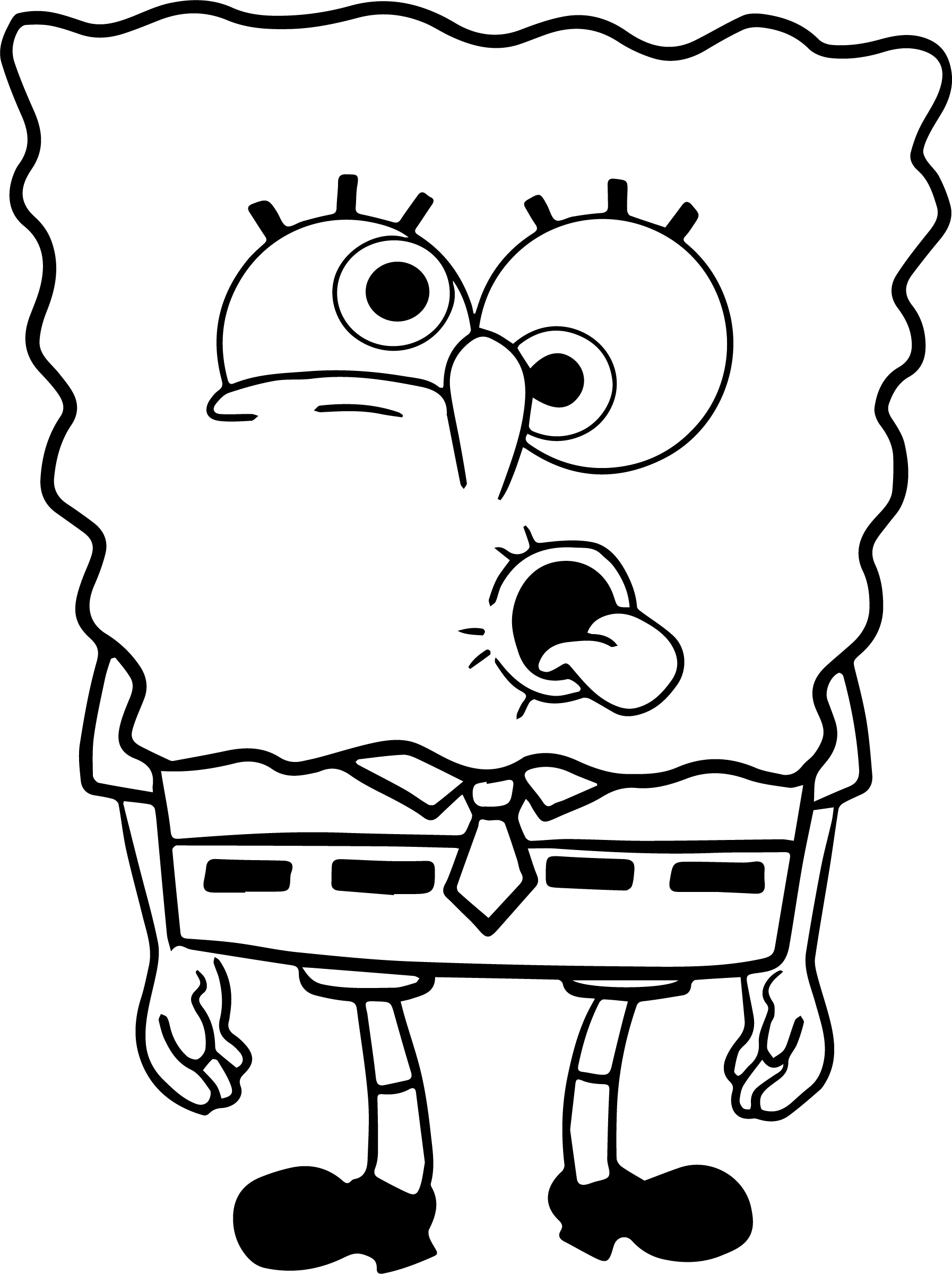 SpongeBob SquarePants Outline Logo PNG, SVG, AI Vector – Free Download