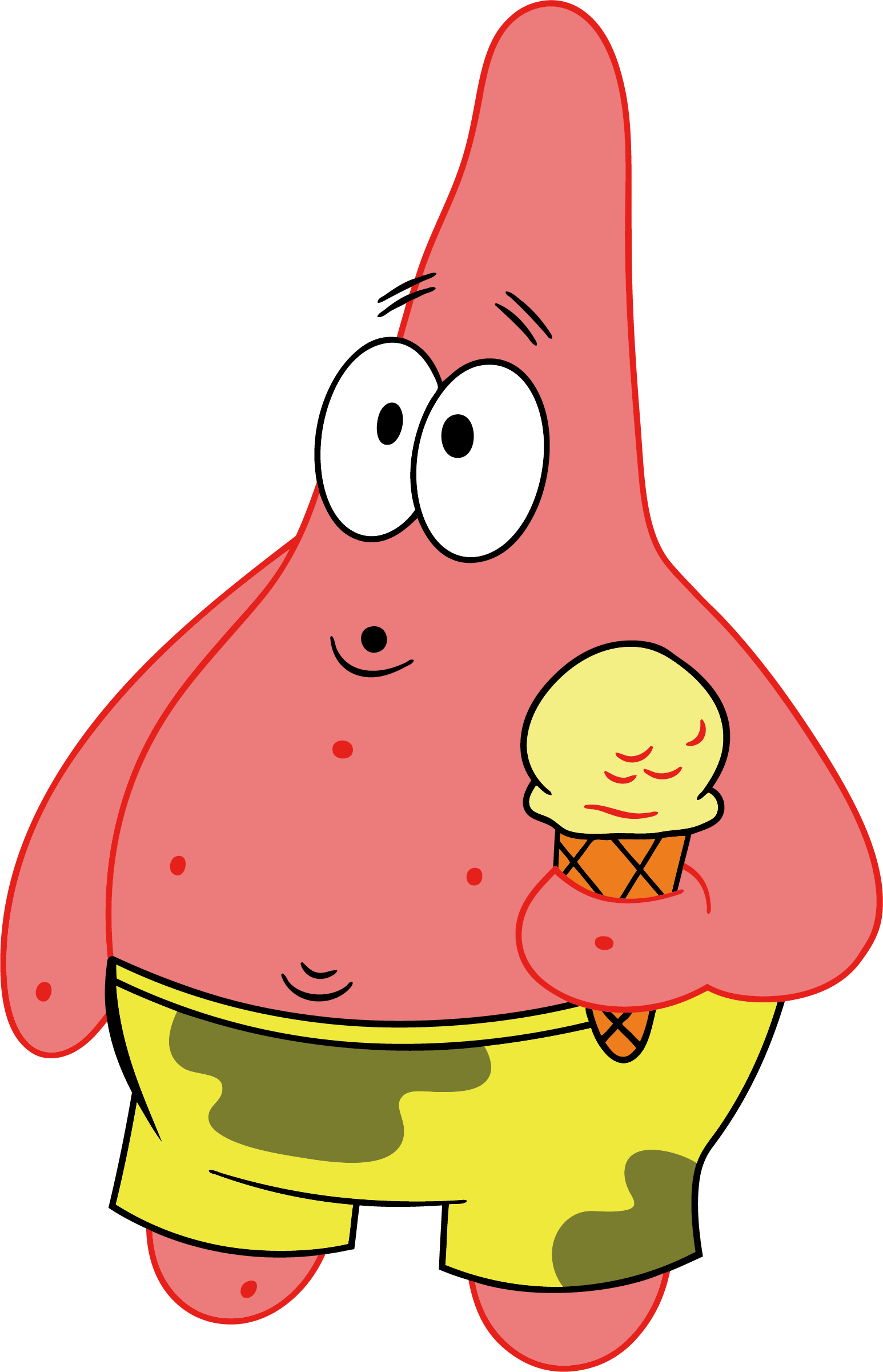 Sponge Bob Patrick Star with Ice Cream Logo PNG, SVG, AI Vector – Free ...