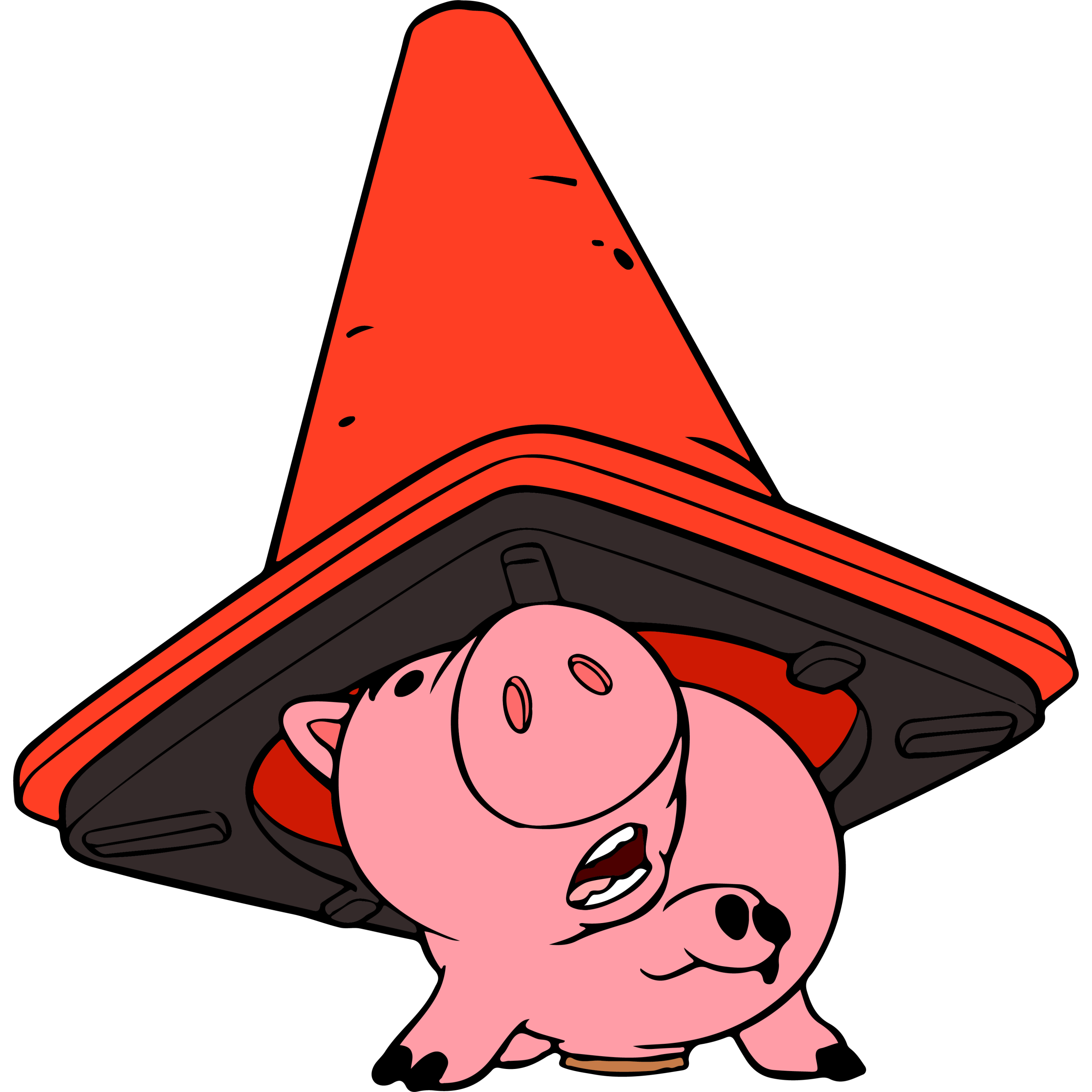 Toy Story Piggy Bank Traffic Cone Logo PNG, SVG, AI Vector – Free Download