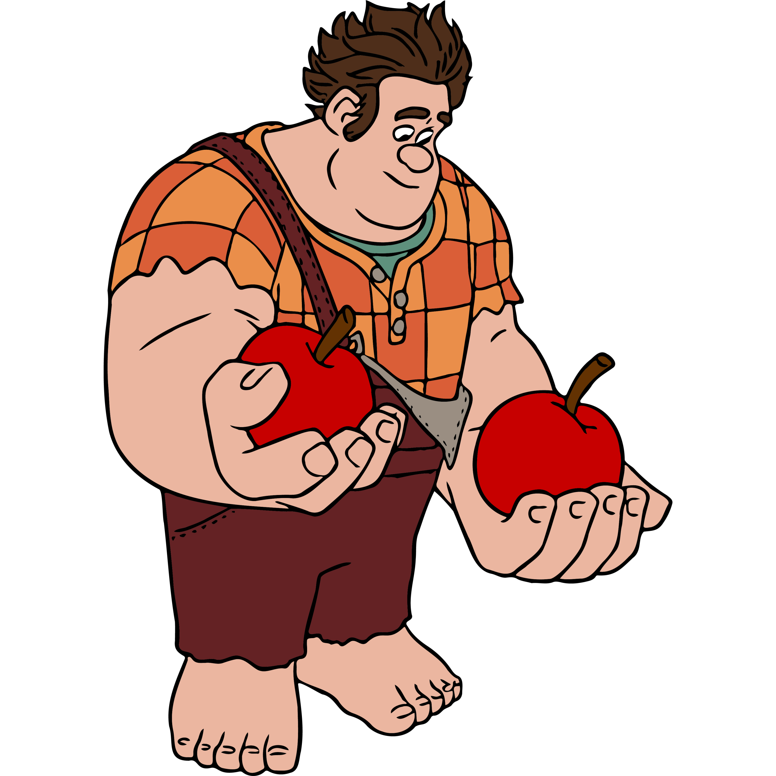 Wreck it Ralph With Apples Logo PNG, SVG, AI Vector – Free Download