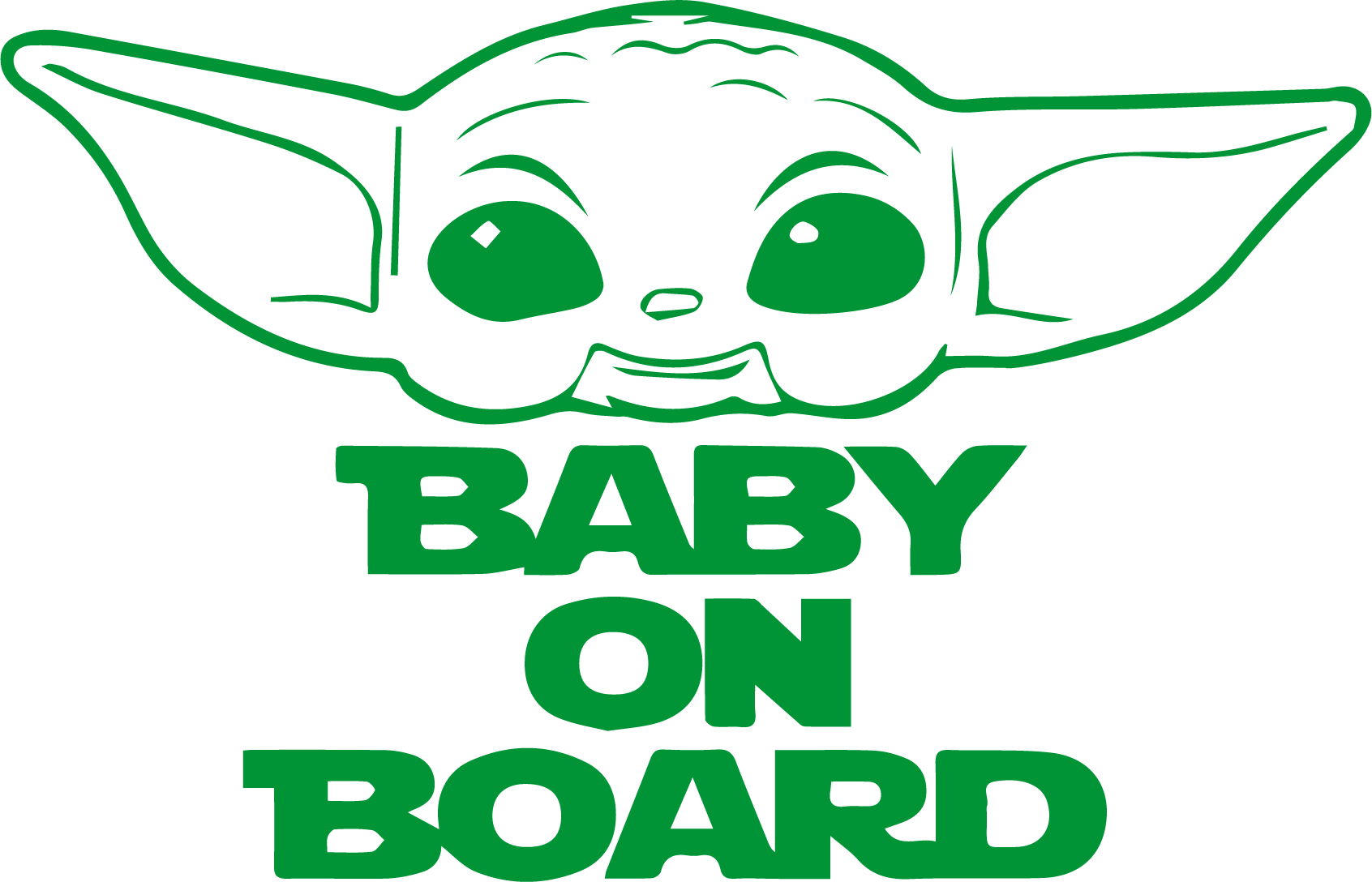 Starwars Baby Yoda on Board 3 Logo PNG, SVG, AI Vector – Free Download
