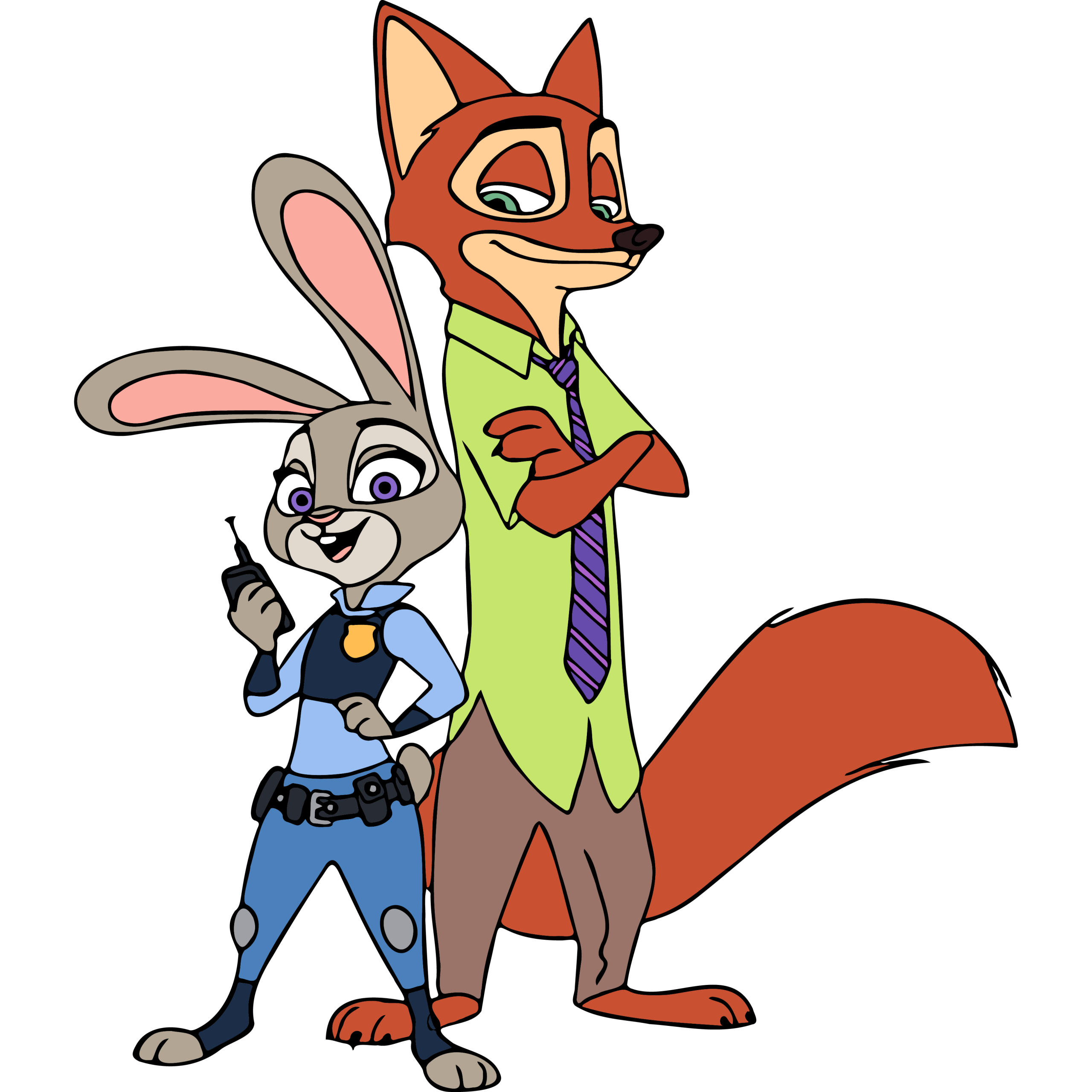 Zootopia Judy Hopps and Nick Wilde Logo PNG, SVG, AI Vector – Free Download