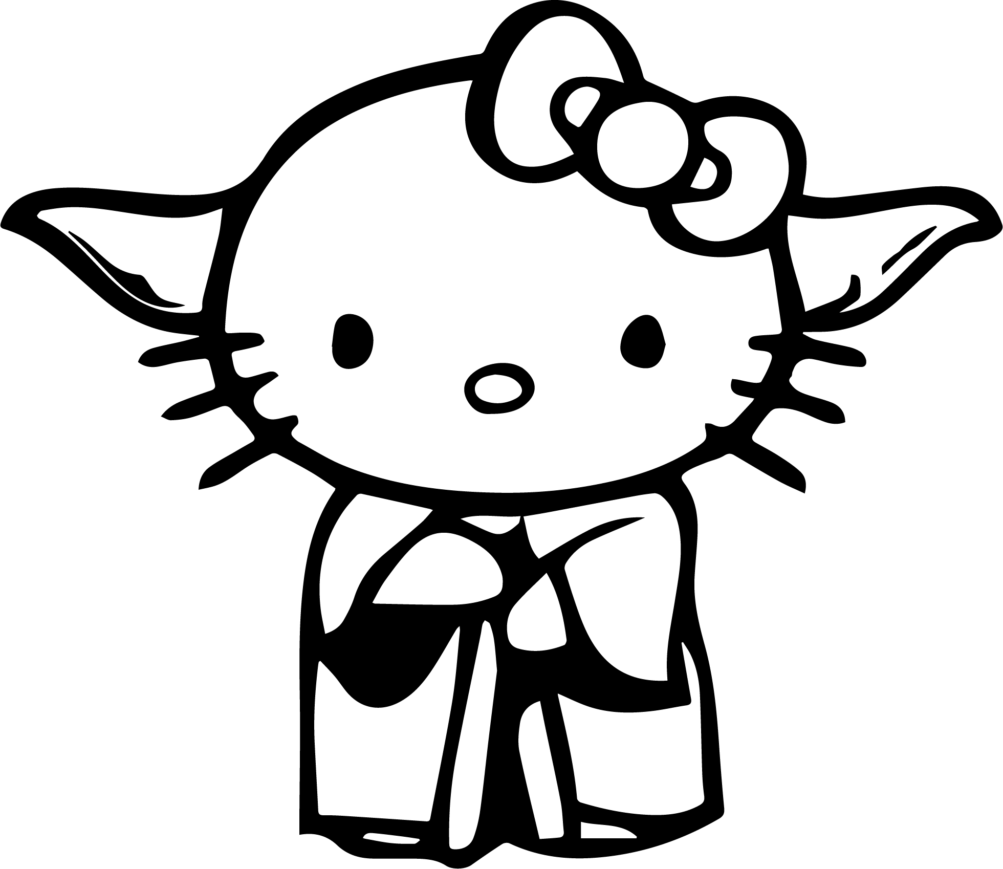 starwar Hello Kitty Yoda Logo PNG, SVG, AI Vector – Free Download