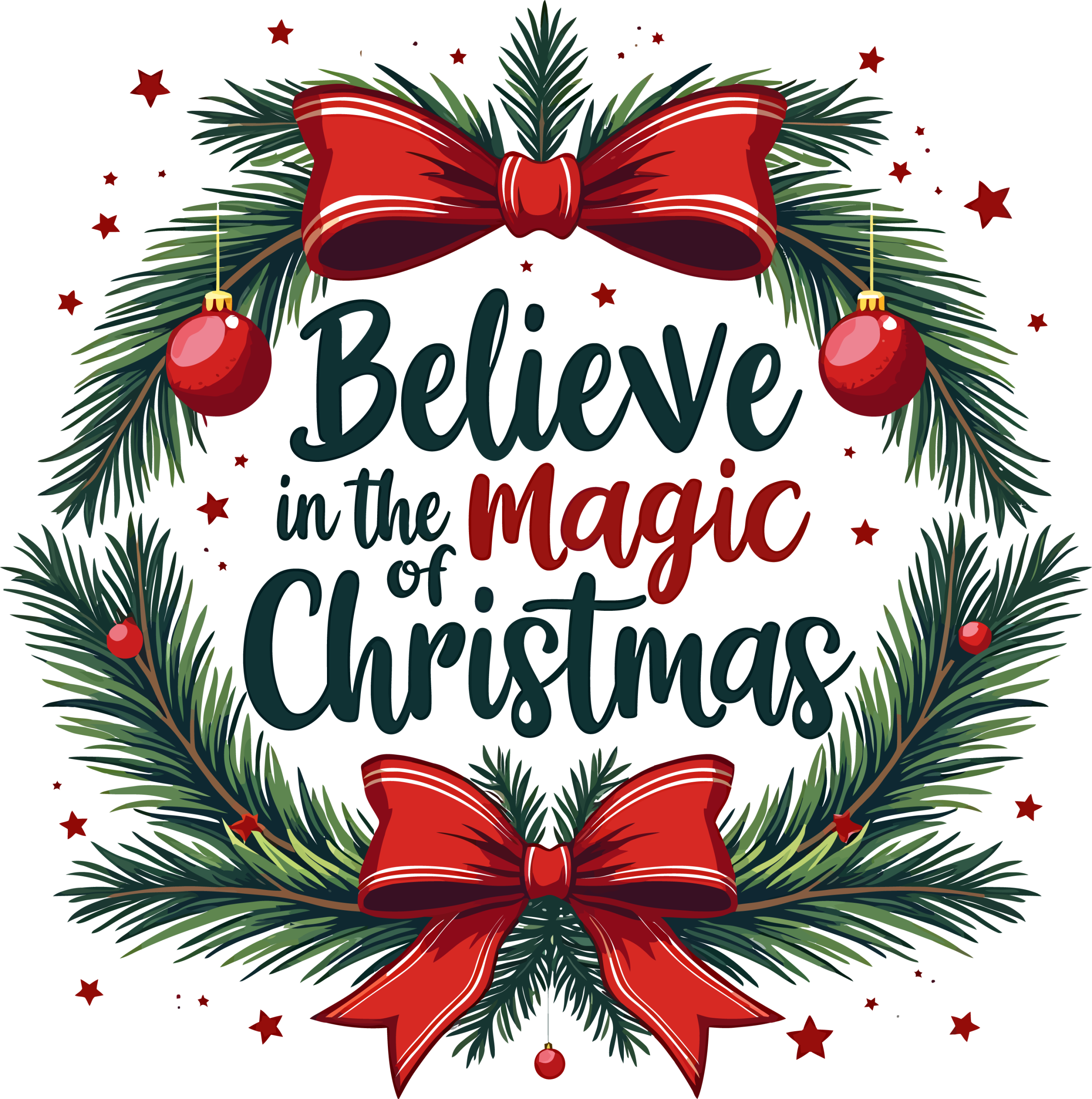 Beliieve in the Magic Christmas Template 5 Logo PNG, SVG, AI Vector ...