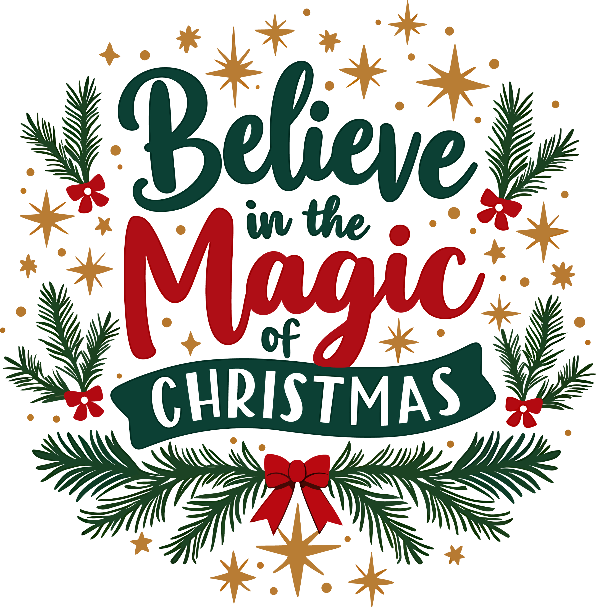 Beliieve in the Magic Christmas Template 3 Logo PNG, SVG, AI Vector ...