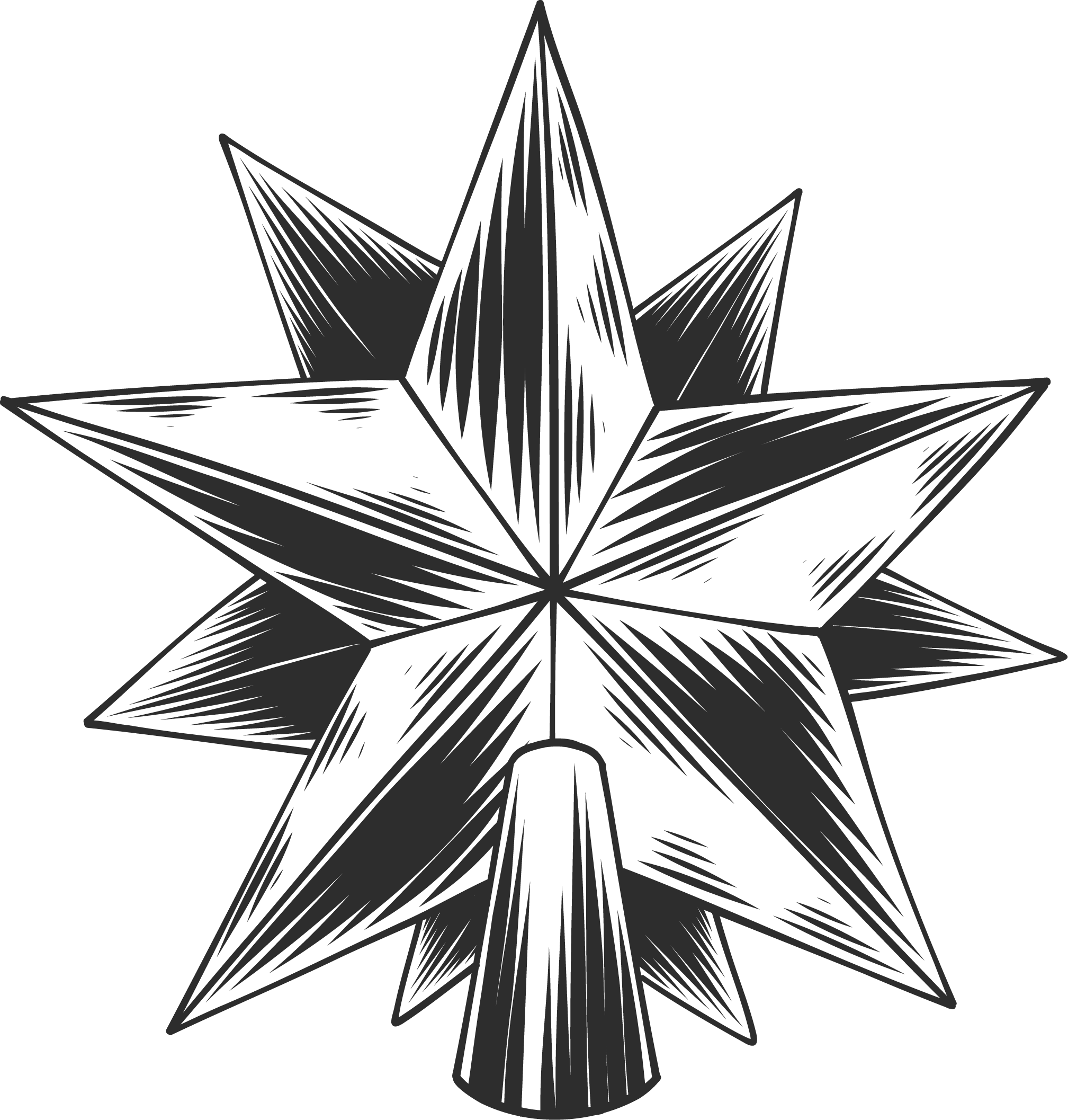Merry Christmas Star Template Logo PNG, SVG, AI Vector – Free Download
