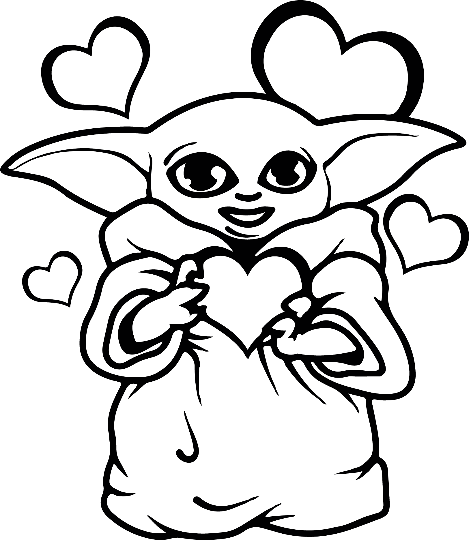 Starwars Cute Baby Yoda 16 Logo PNG, SVG, AI Vector – Free Download