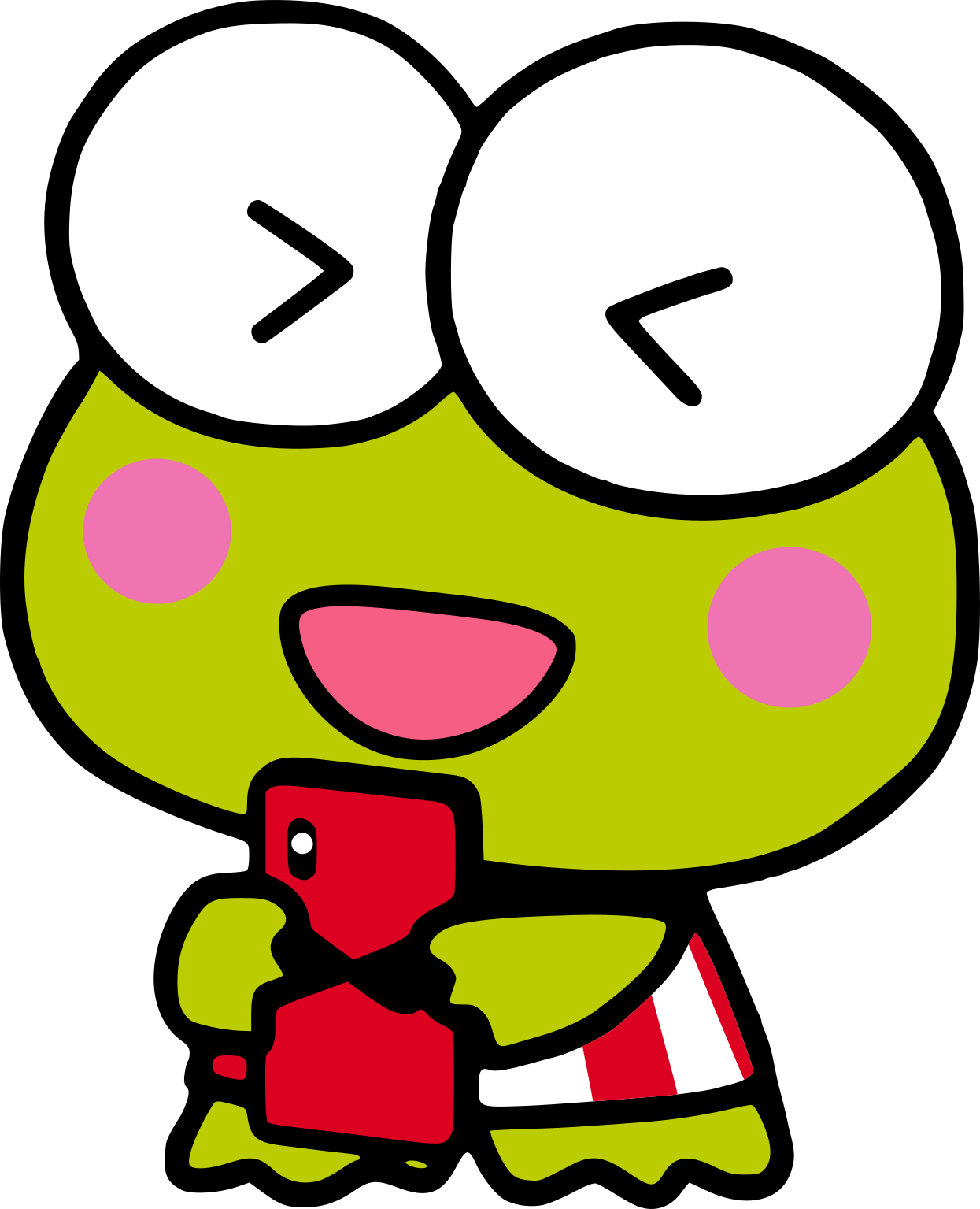 Hello Kitty keroppi With Mobile Logo PNG, SVG, AI Vector – Free Download
