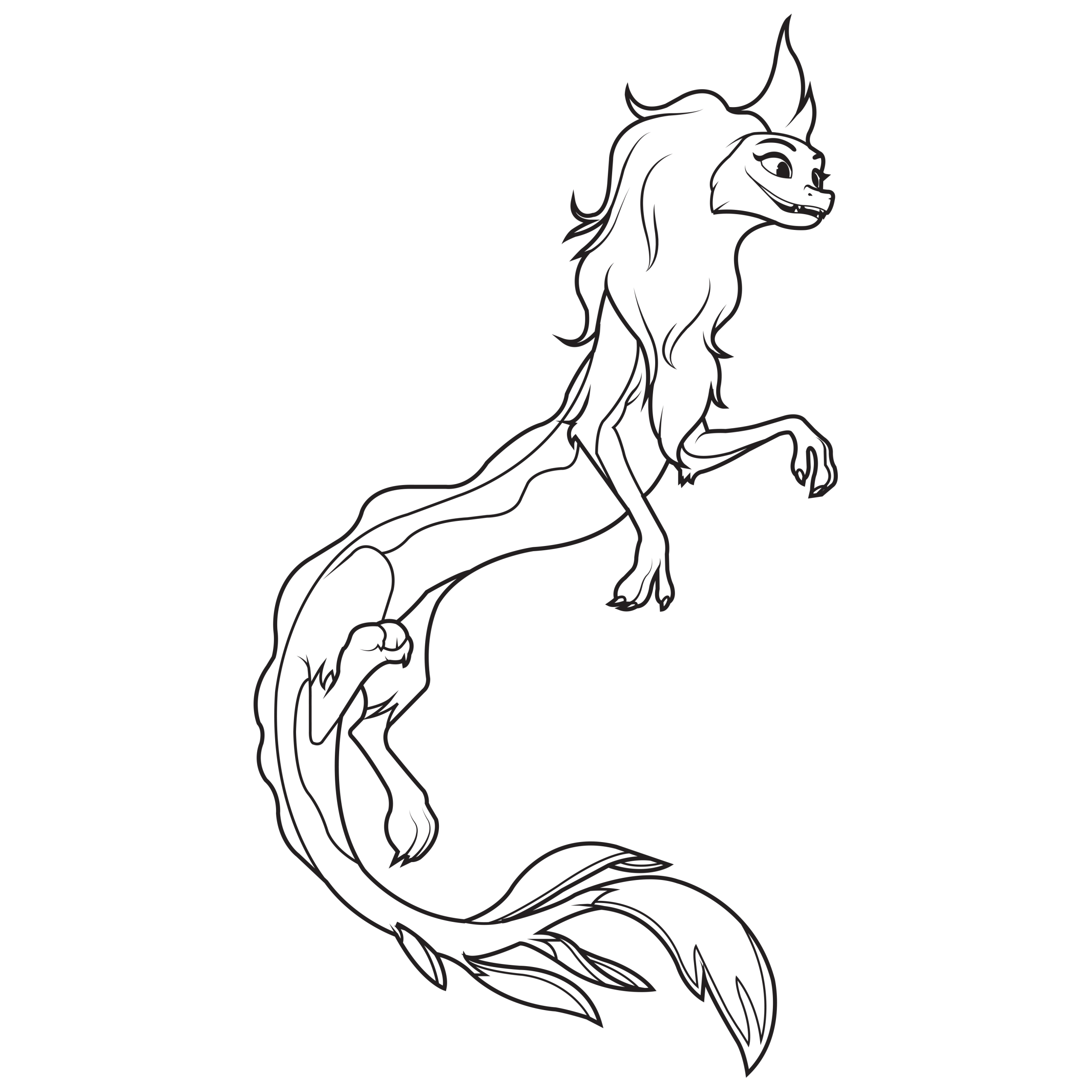Raya and The Last Dragon Sisu Outline Logo PNG (Transparent) SVG AI ...