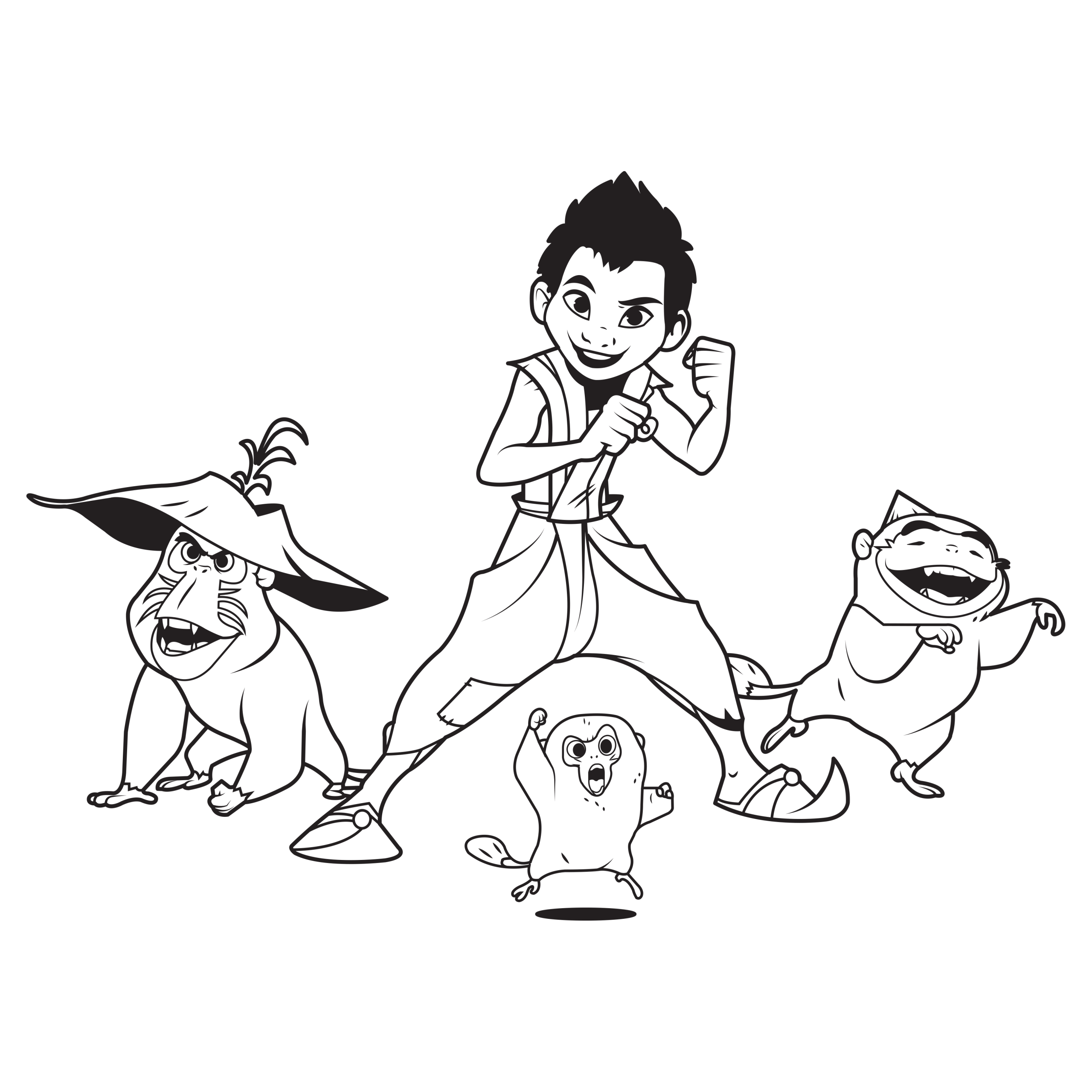 Raya and The Last Dragon Boun and the Ongis Outline Logo PNG ...