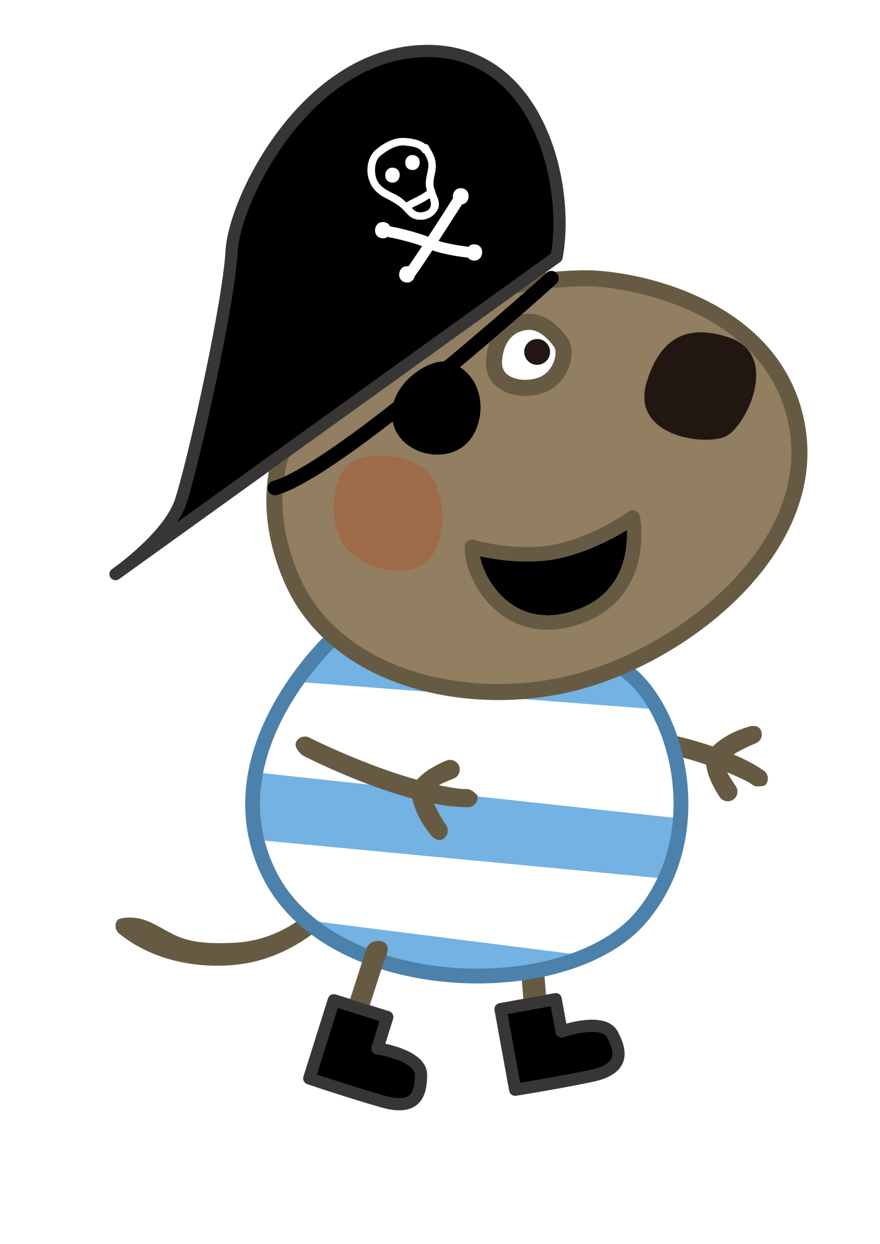 Peppa Pig Danny Dog costume pirate Logo PNG, SVG, AI Vector – Free Download