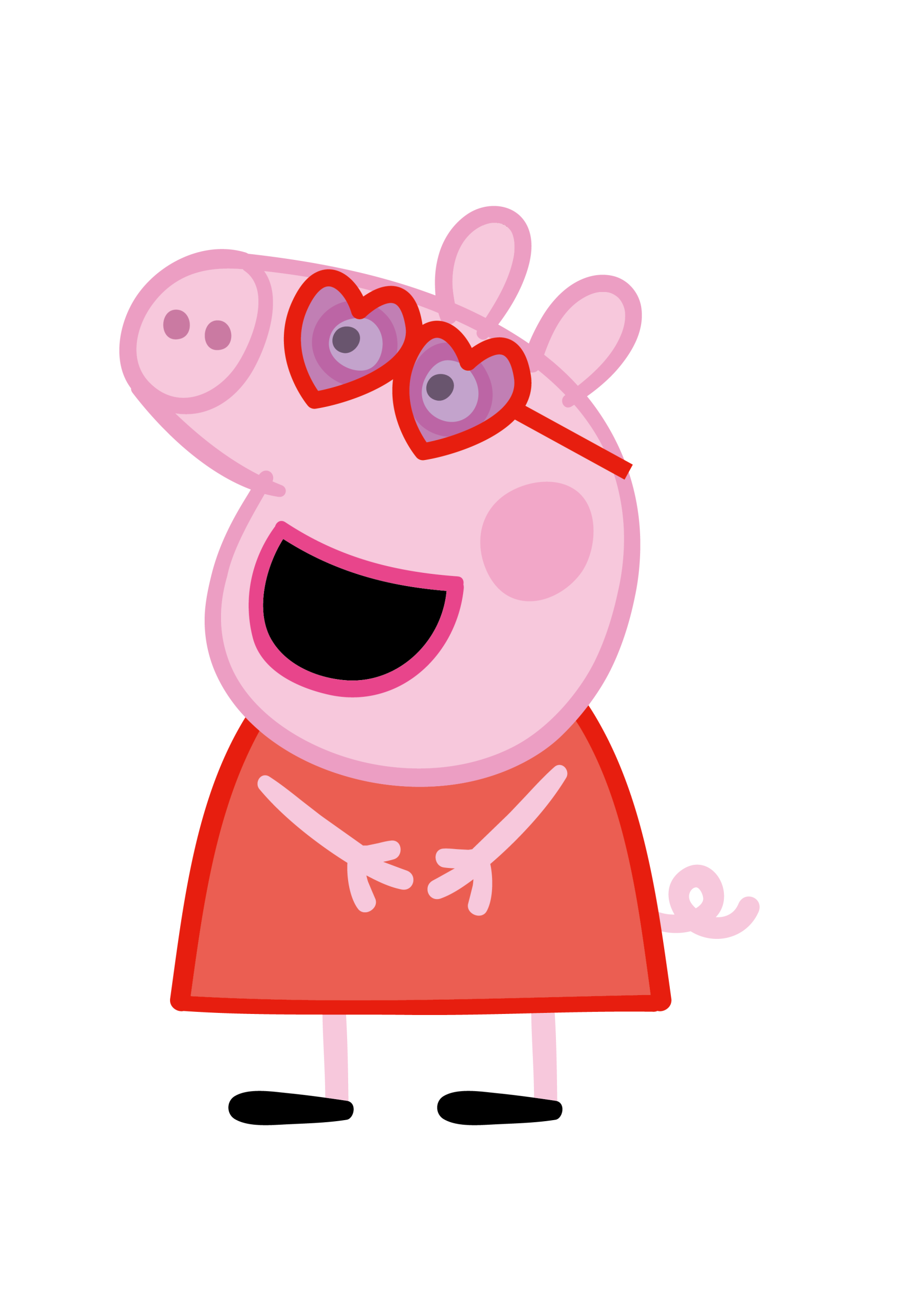 Peppa Pig Smile With Glasses Logo PNG, SVG, AI Vector – Free Download